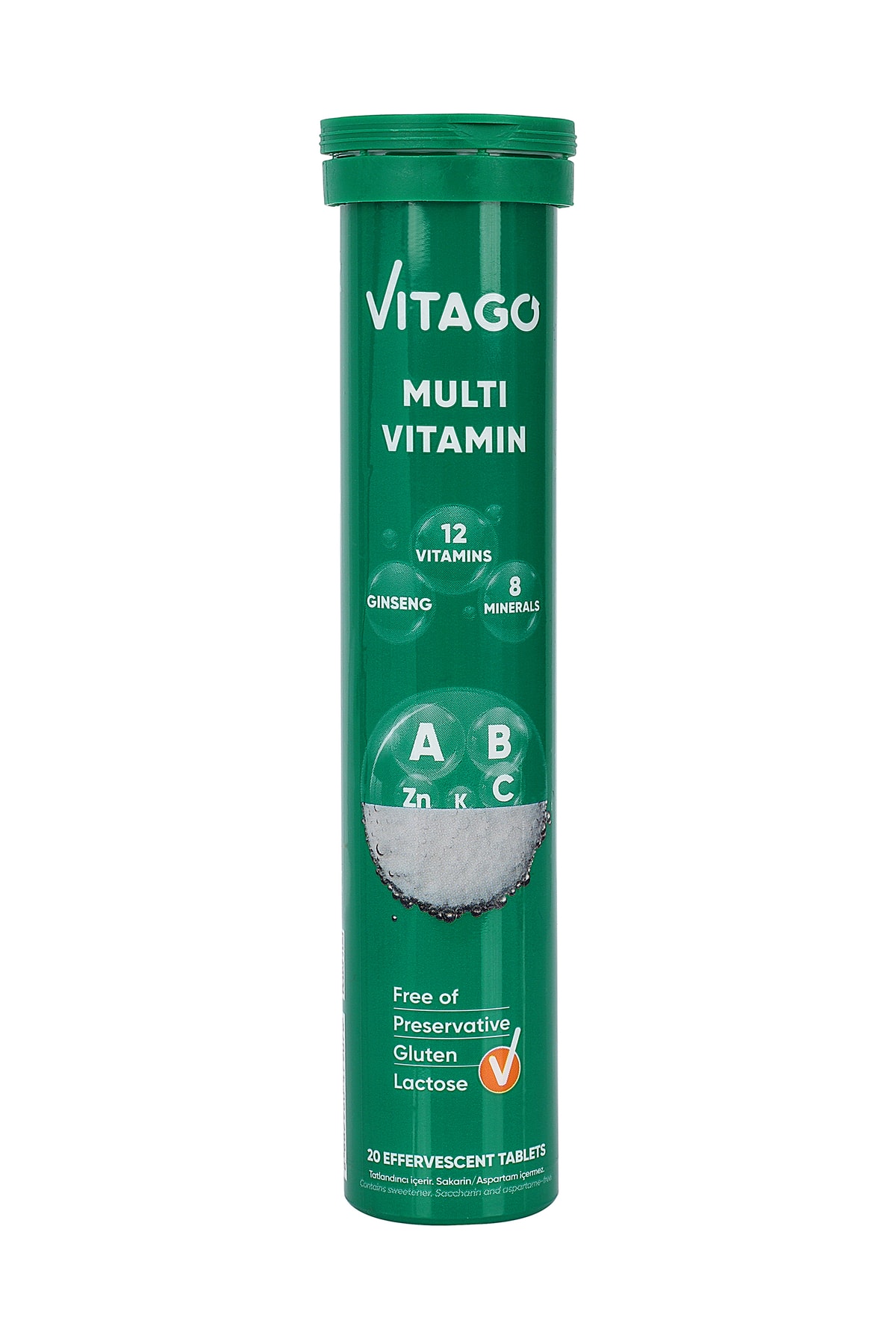 Vitago Multivitamin, Multimineral İçeren 20'li Efervesan Tablet Adet ...