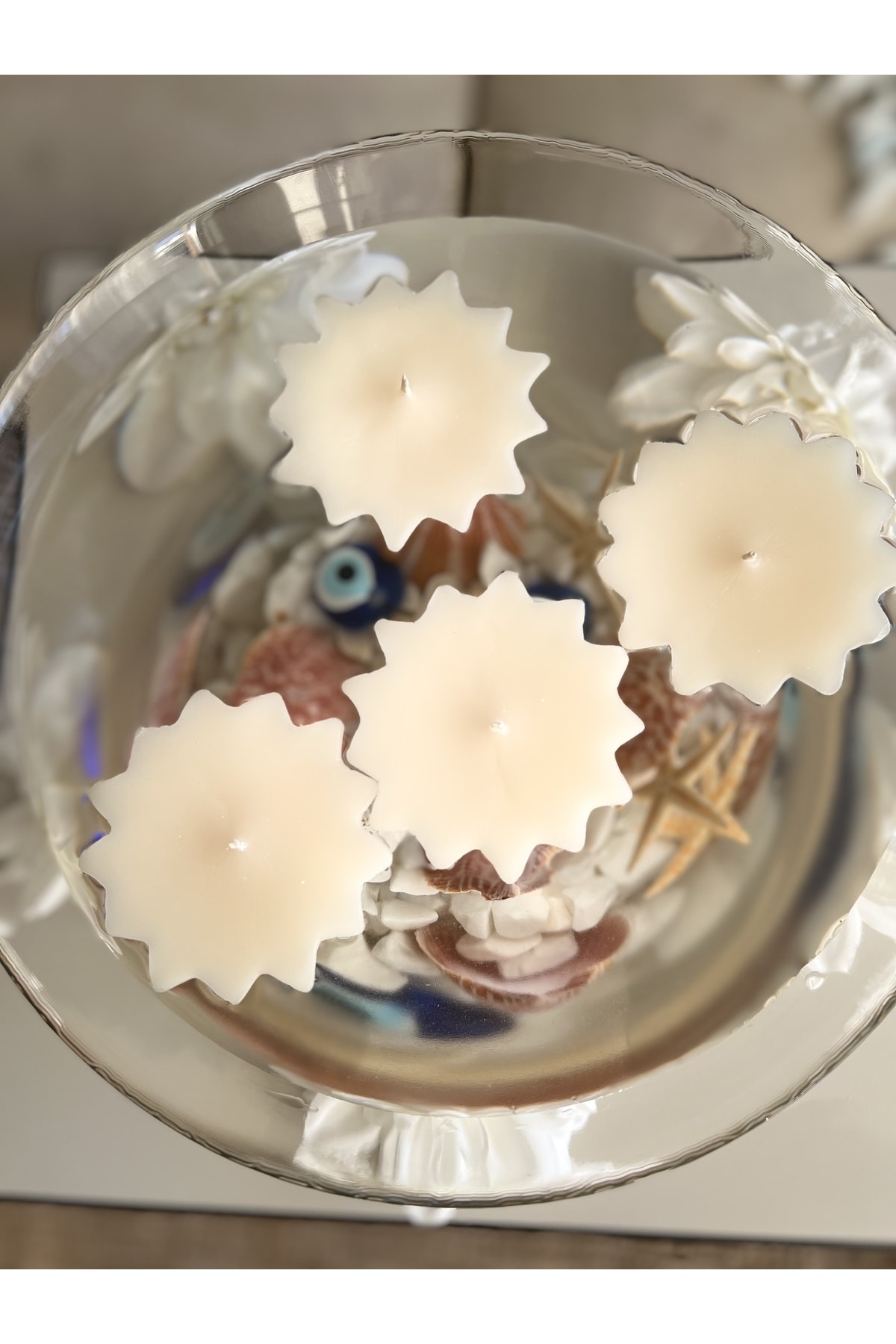 Luz&Brillante 4 Adet Beyaz Yüzen Mum, Kokulu Büyük Yüzen Mum - Fiyatı ...