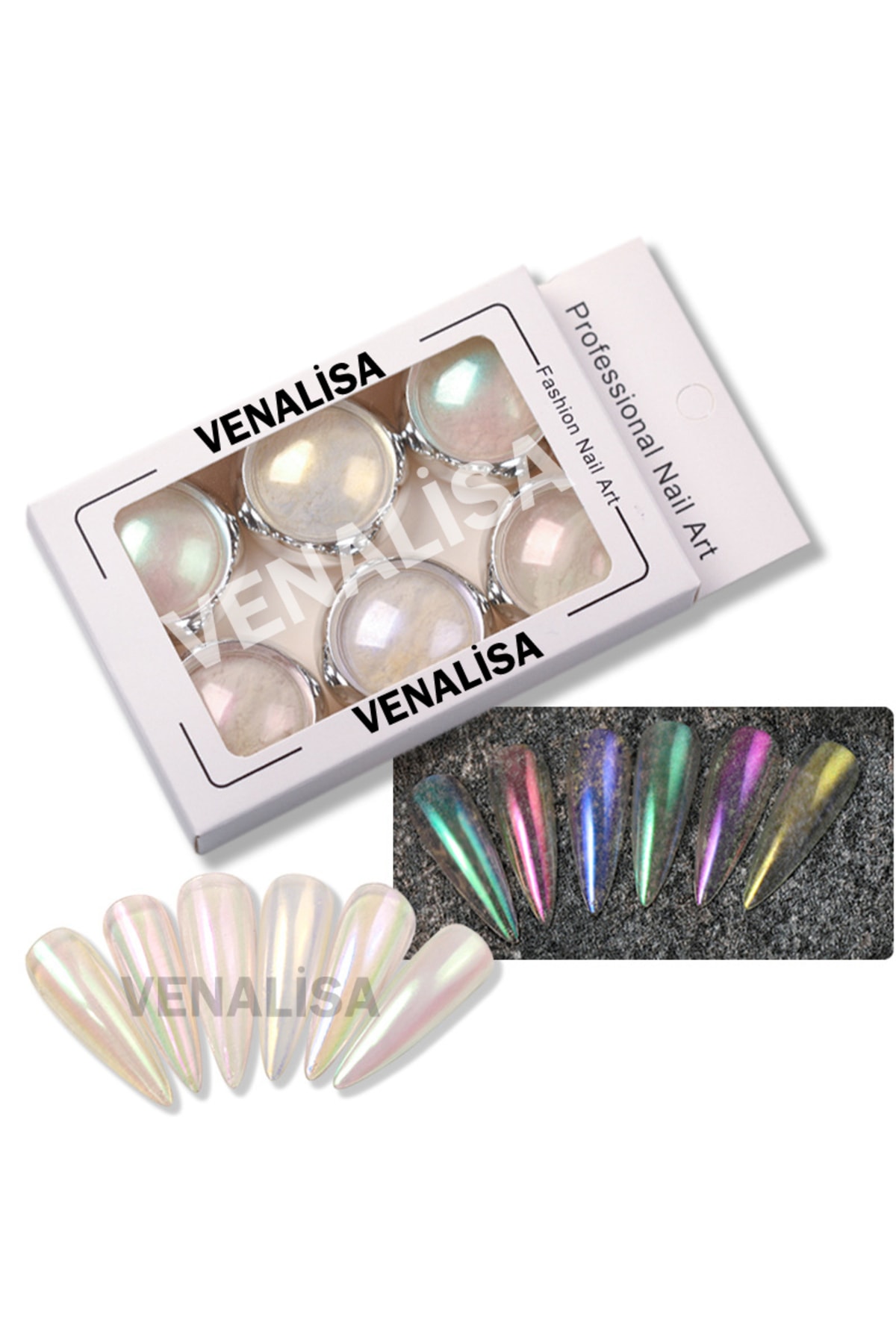 Venalisa 6 Lı Paket Inci Tozu Protez Tırnak Nail Art - Fiyatı, Yorumları