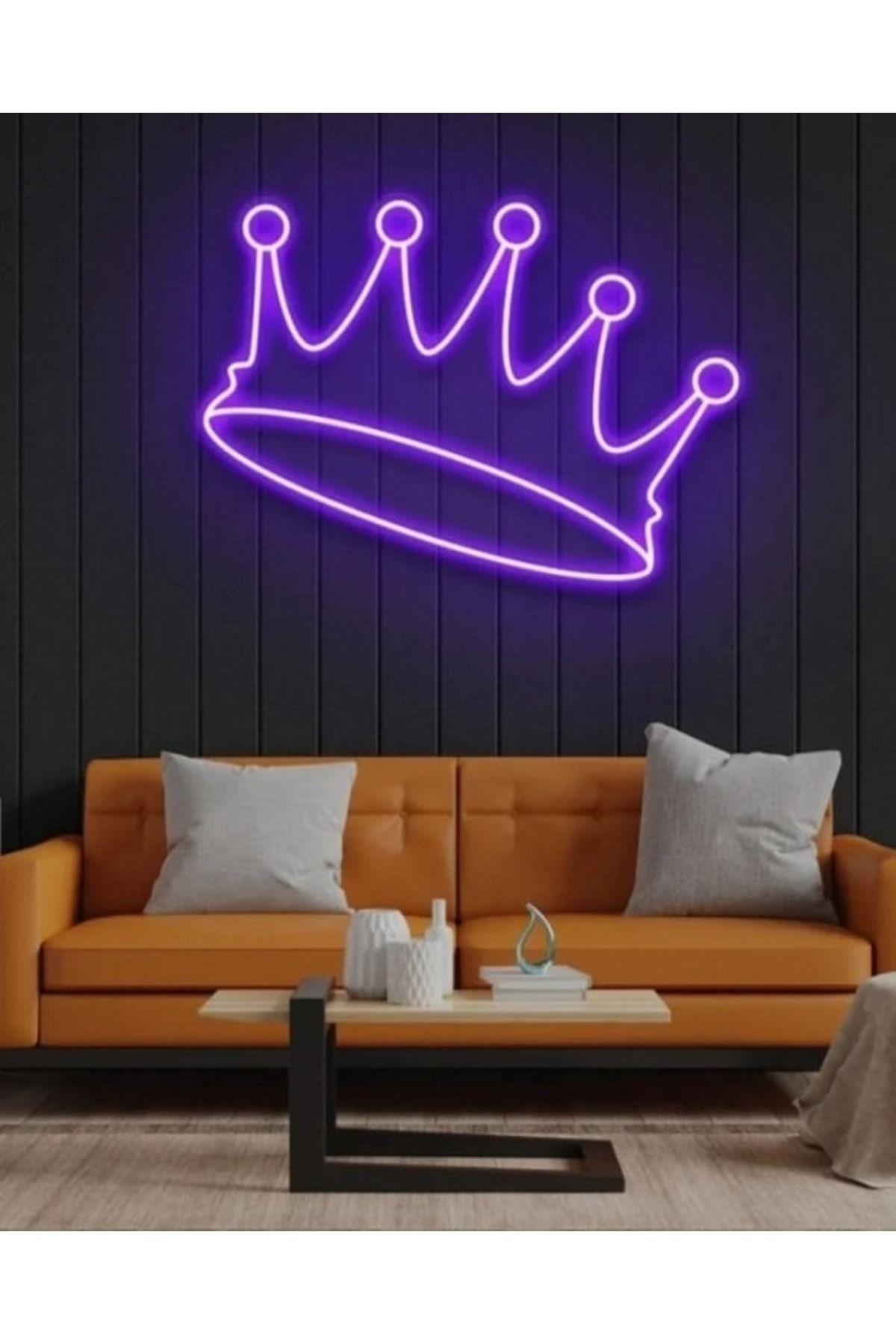 Smİle Concept Kral Tacı King Neon Led Dekoratif Duvar Yazısı