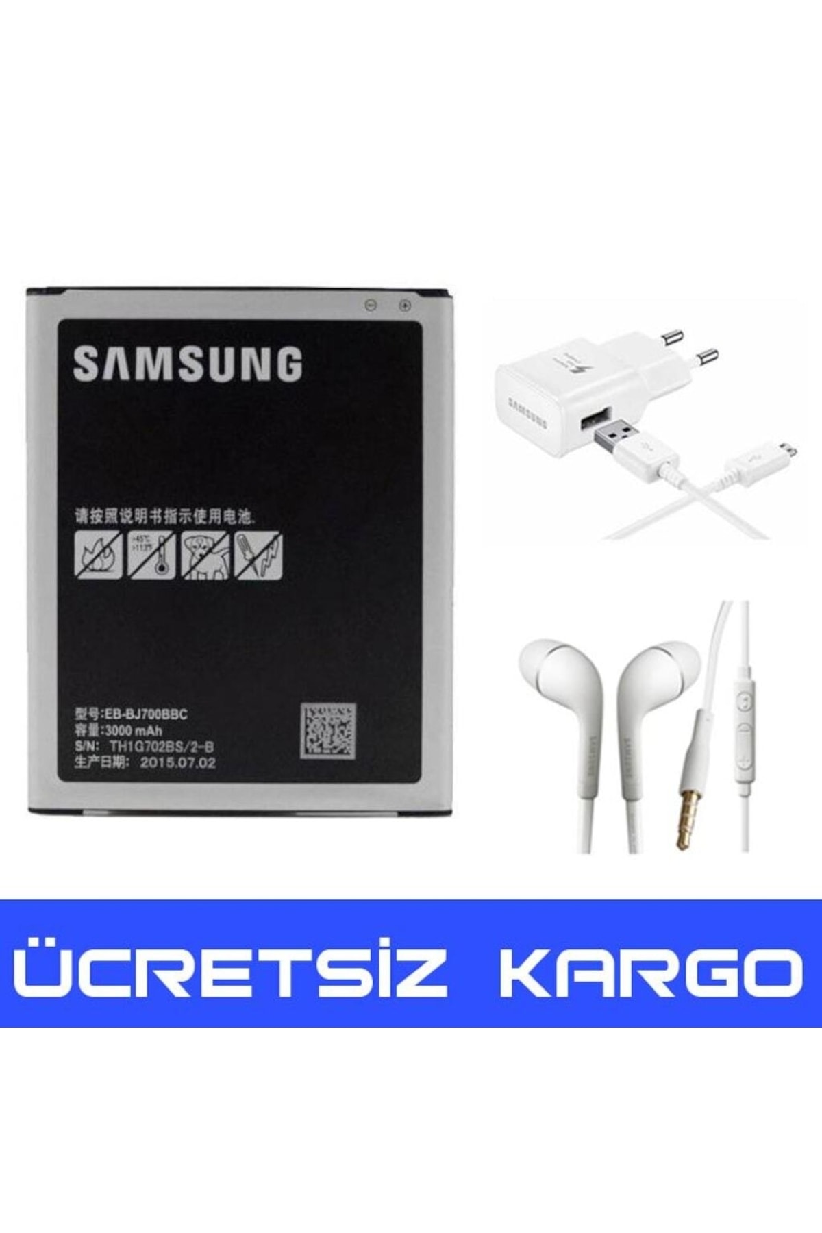 Galaxy Samsung J7 Core (j701) Batarya Pil +kulaklık + Şarj Cihazı ...