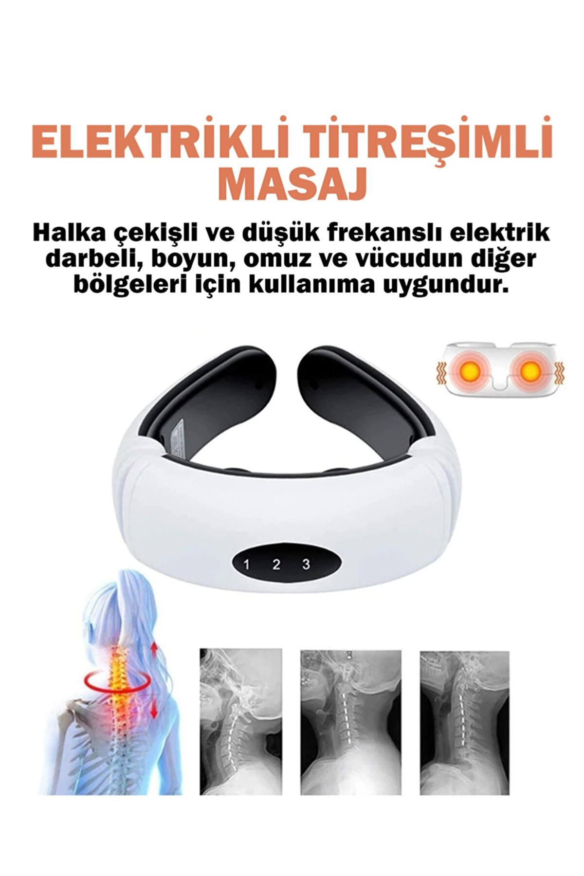 OBRAX Akıllı Boyun Masaj Aleti Isıtmalı Titreşimli Boyun Omuz Sırt Ve ...