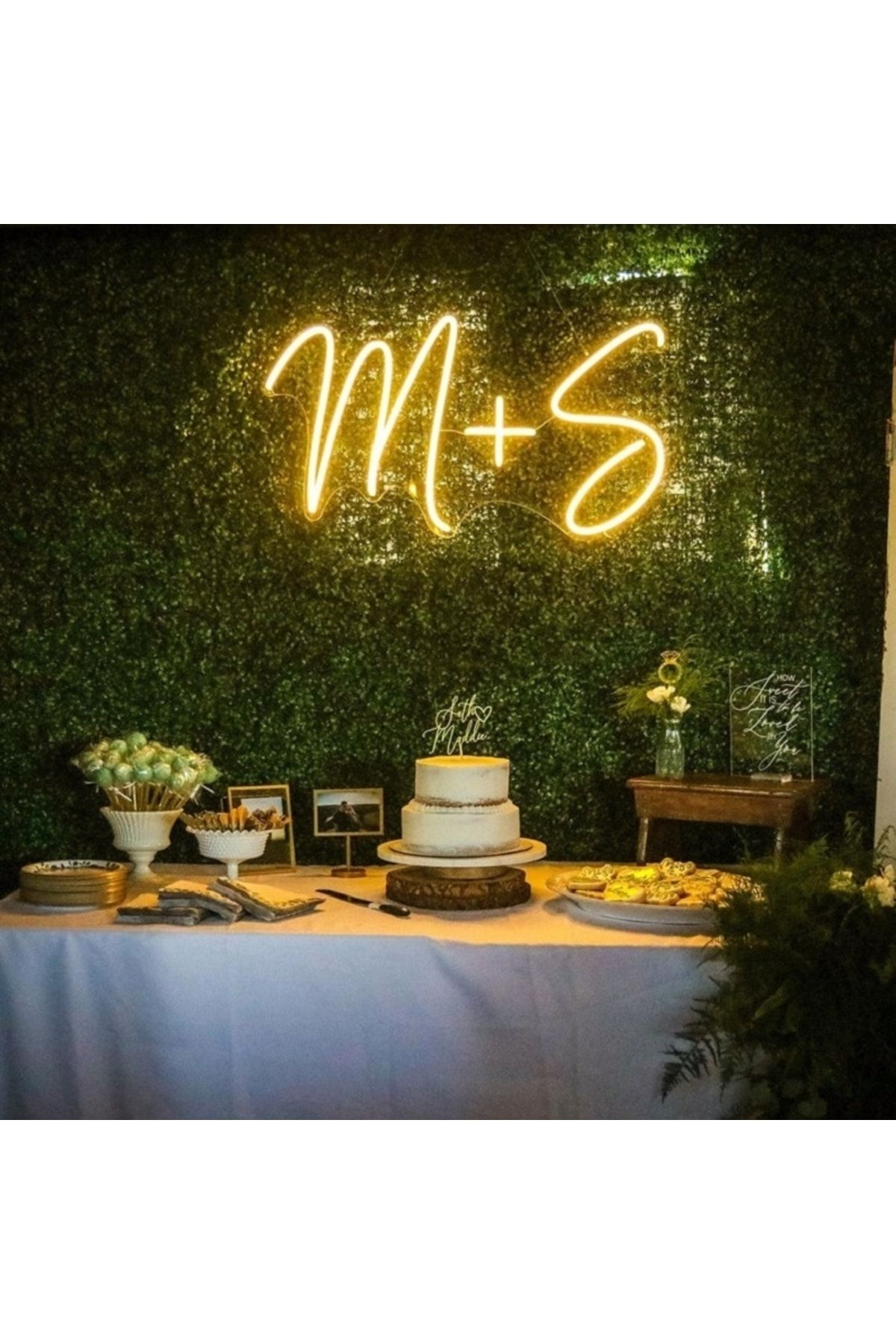 Smİle Concept M S Baş Harfler Neon Led Dekoratif Duvar Yazısı