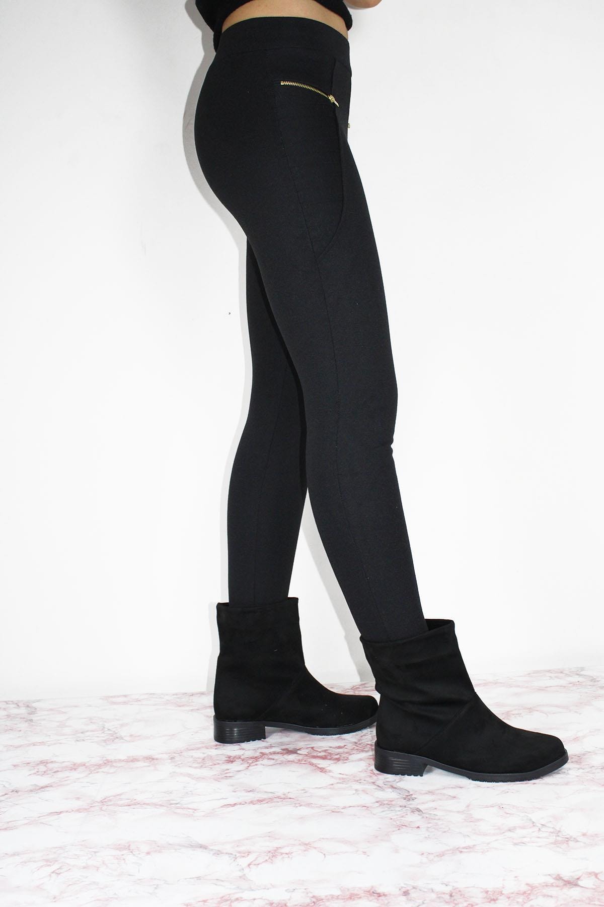 ByErz Siyah Süet Kadın Bot