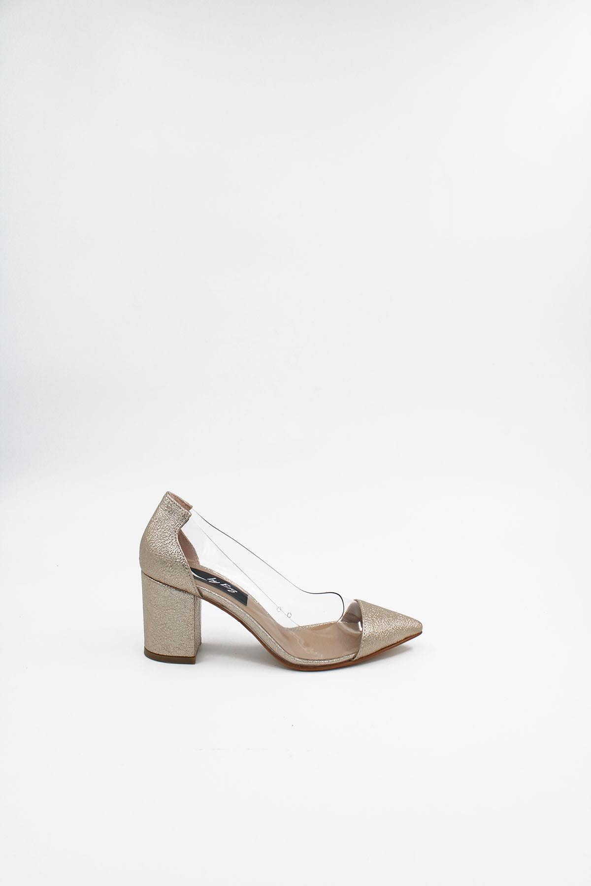 ByErz Kadın Altın Ayakkabı