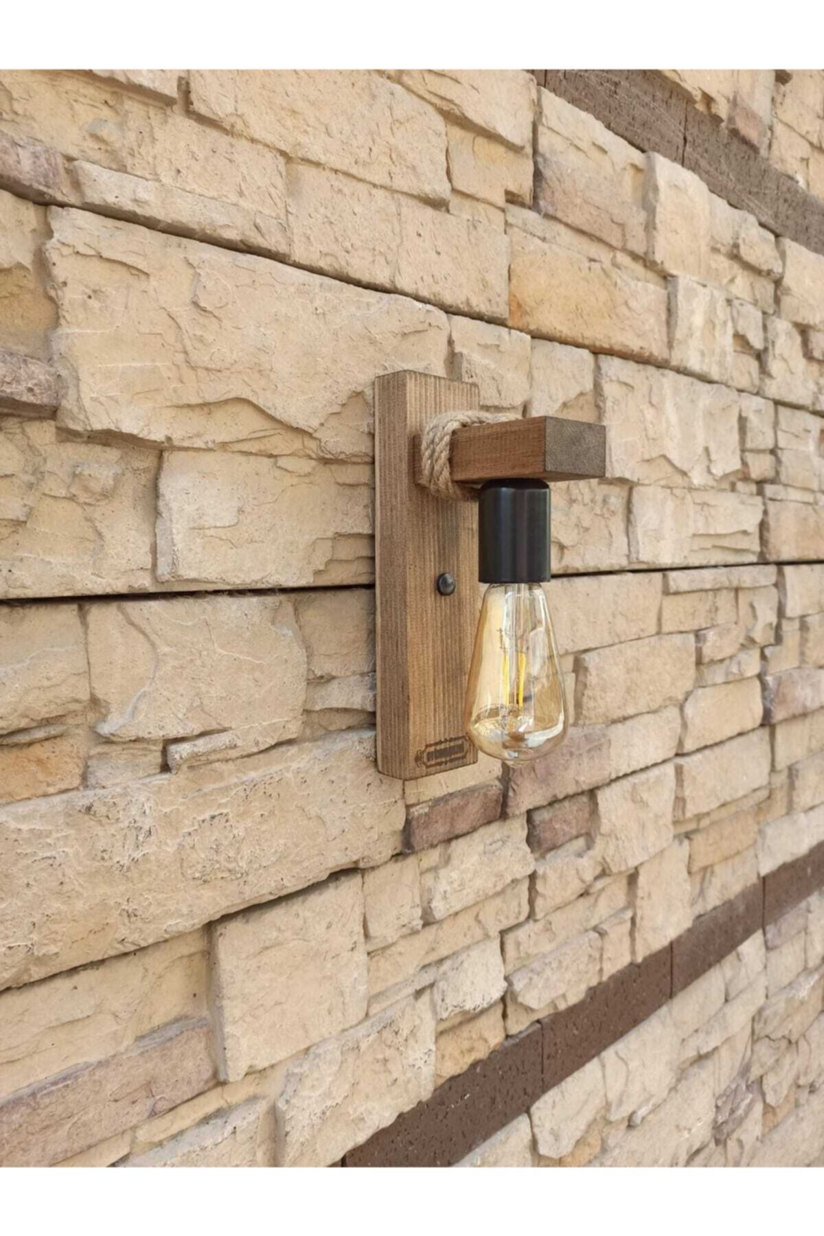 AVİZEM GÜZEL Mina Ahşap Halatlı Rustik Modern Duvar Aplik Fiyatı ...