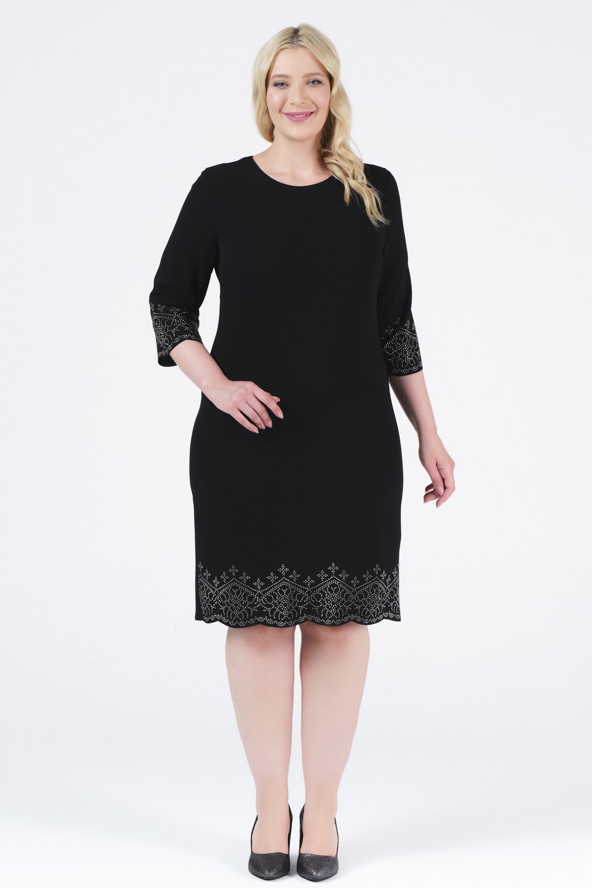 Oktay Iltah Krep Kol Ve Etek Ucu Lazer Ithal Taş Astarlı Abiye Elbise ...