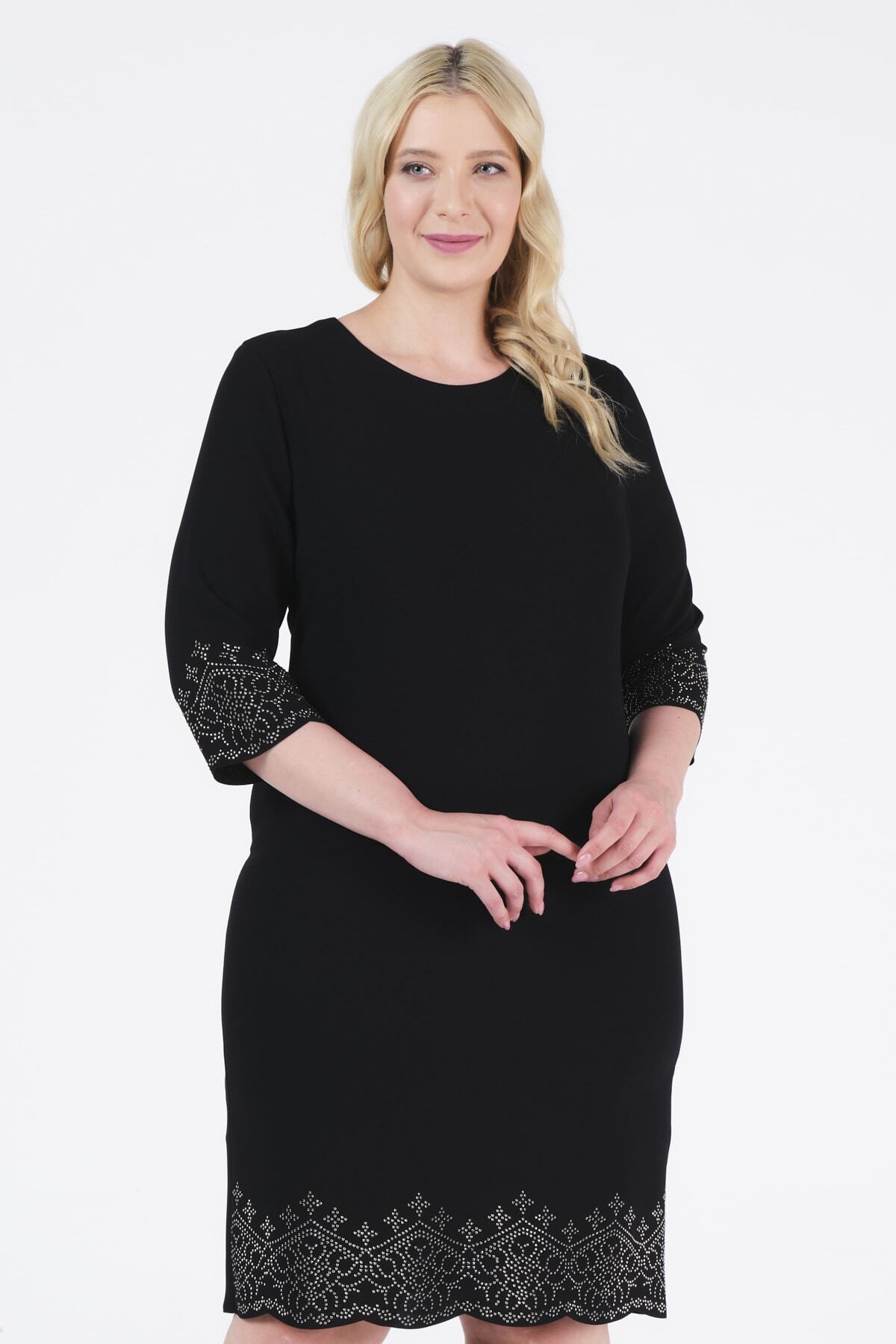 Oktay Iltah Krep Kol Ve Etek Ucu Lazer Ithal Taş Astarlı Abiye Elbise ...