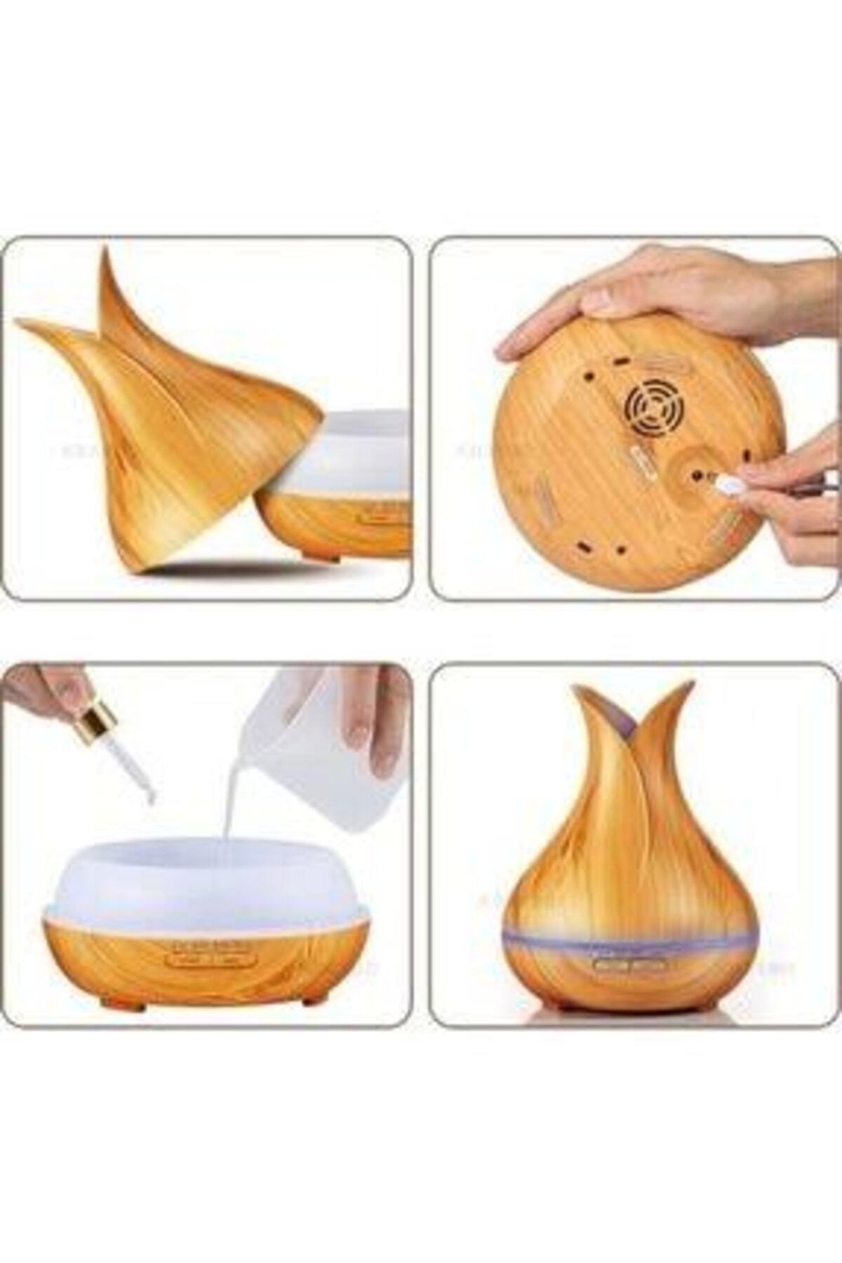 omni Wood Aroma Diffuser 550 Ml 7 Led Ultrasonic Nemlendirici Ev Tipi ...
