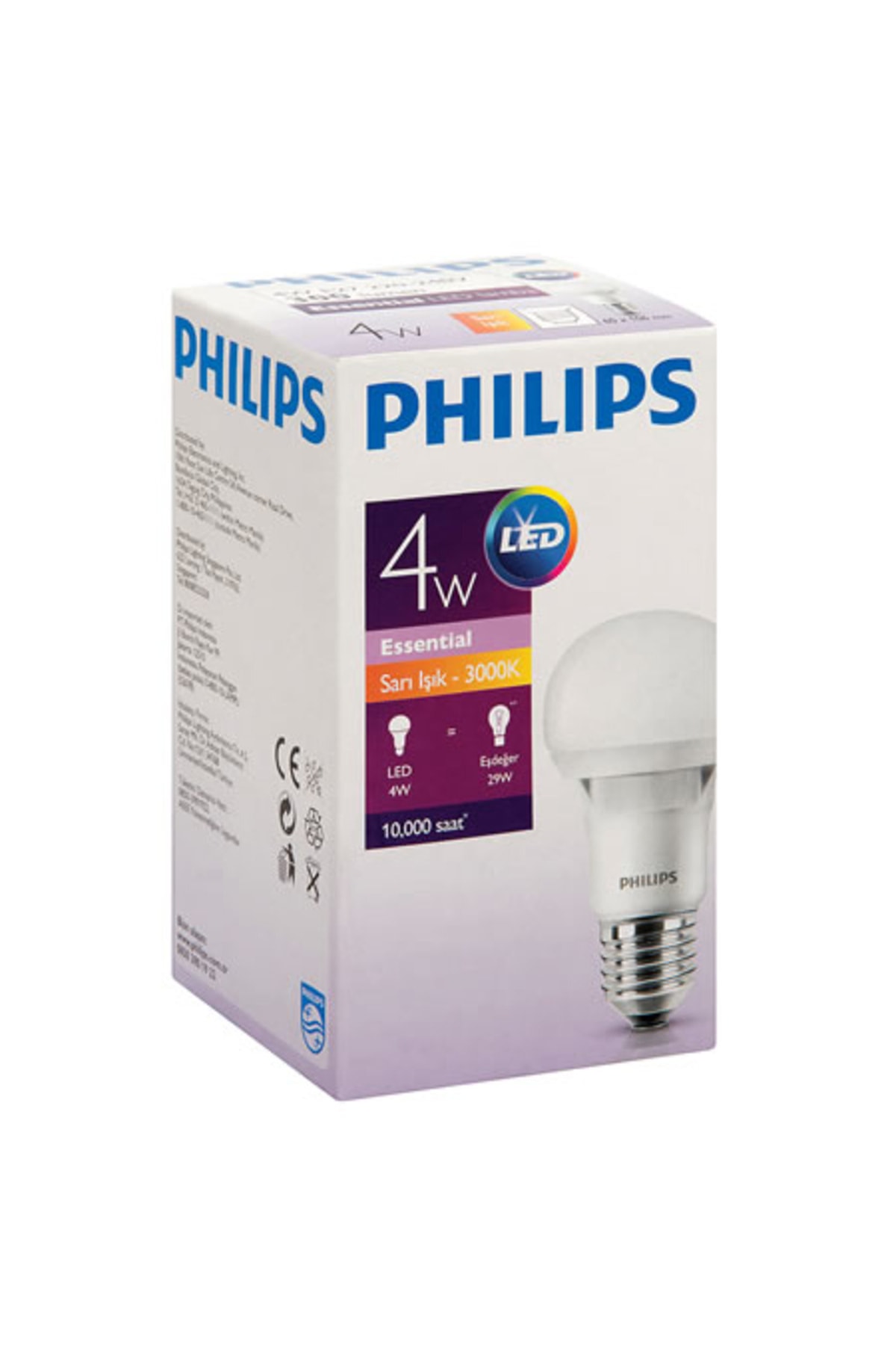 Philips 4w=29w Essential Led Ampul/sarı Işık/e27 Duylu/3000k/a Fiyatı ...