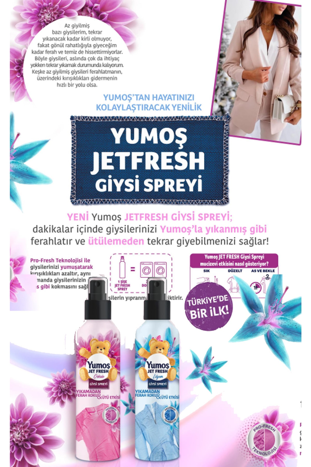 Yumoş Jet Fresh Giysi Spreyi Lilyum 200 Ml X 6 Adet Fiyatı, Yorumları ...