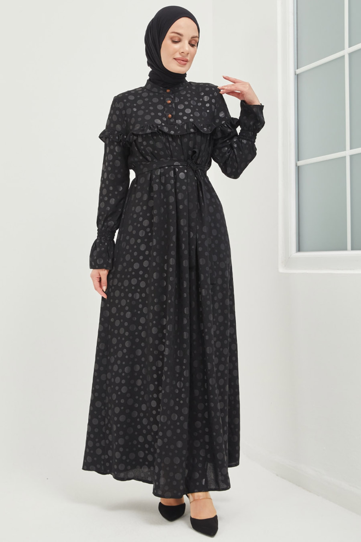 Feiza Collection Desenli Tesettür Elbise - Siyah - Fiyatı, Yorumları