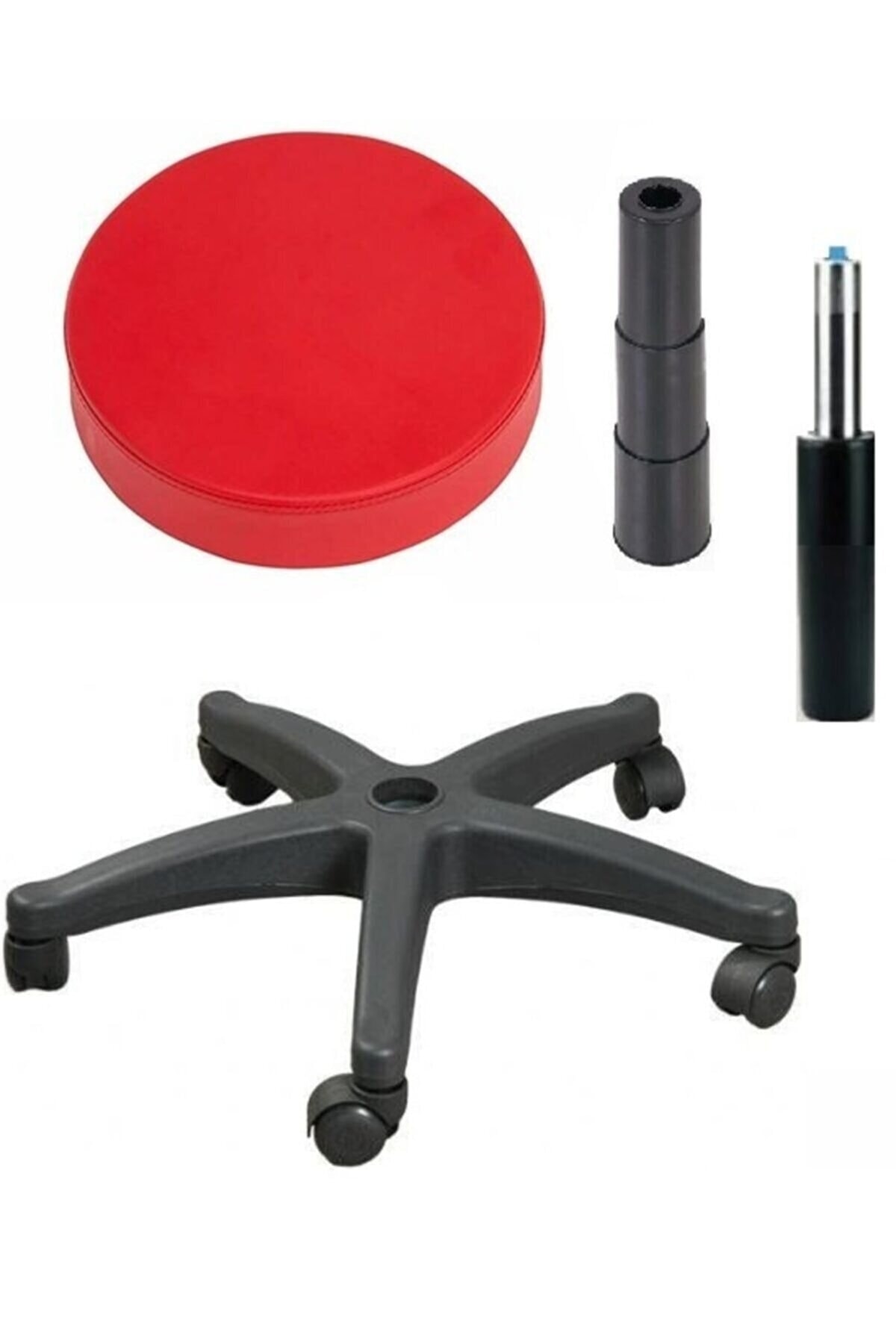 Depolife Döner Ofis Kasiyer Taburesi Tekerlekli Deri Döşeme Oturak ...