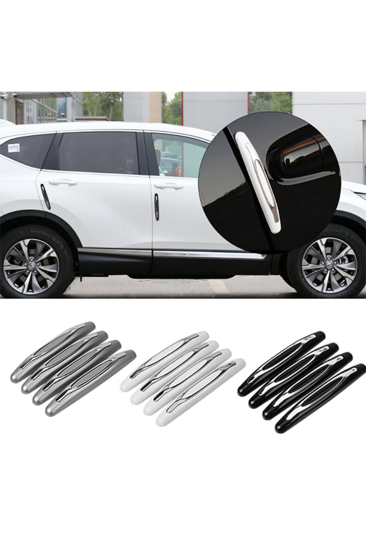 Genel Markalar Araç 4 Parça Kapı Anti Scratch Çizik Önleyici Tampon ...