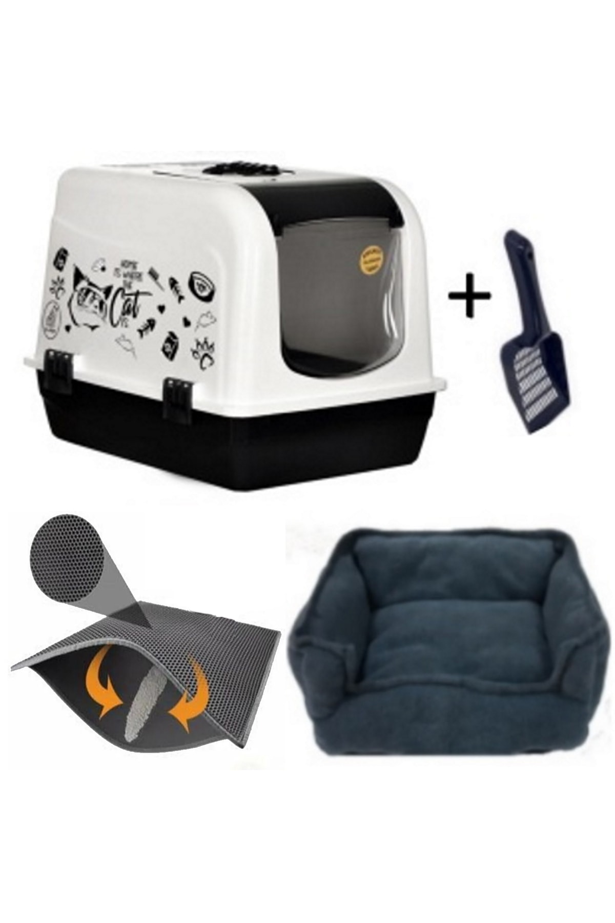 optimal&prime Maxi Kedi Tuvalet Kabı Üsten Açılır ( Dikdörtgen Yatak ...