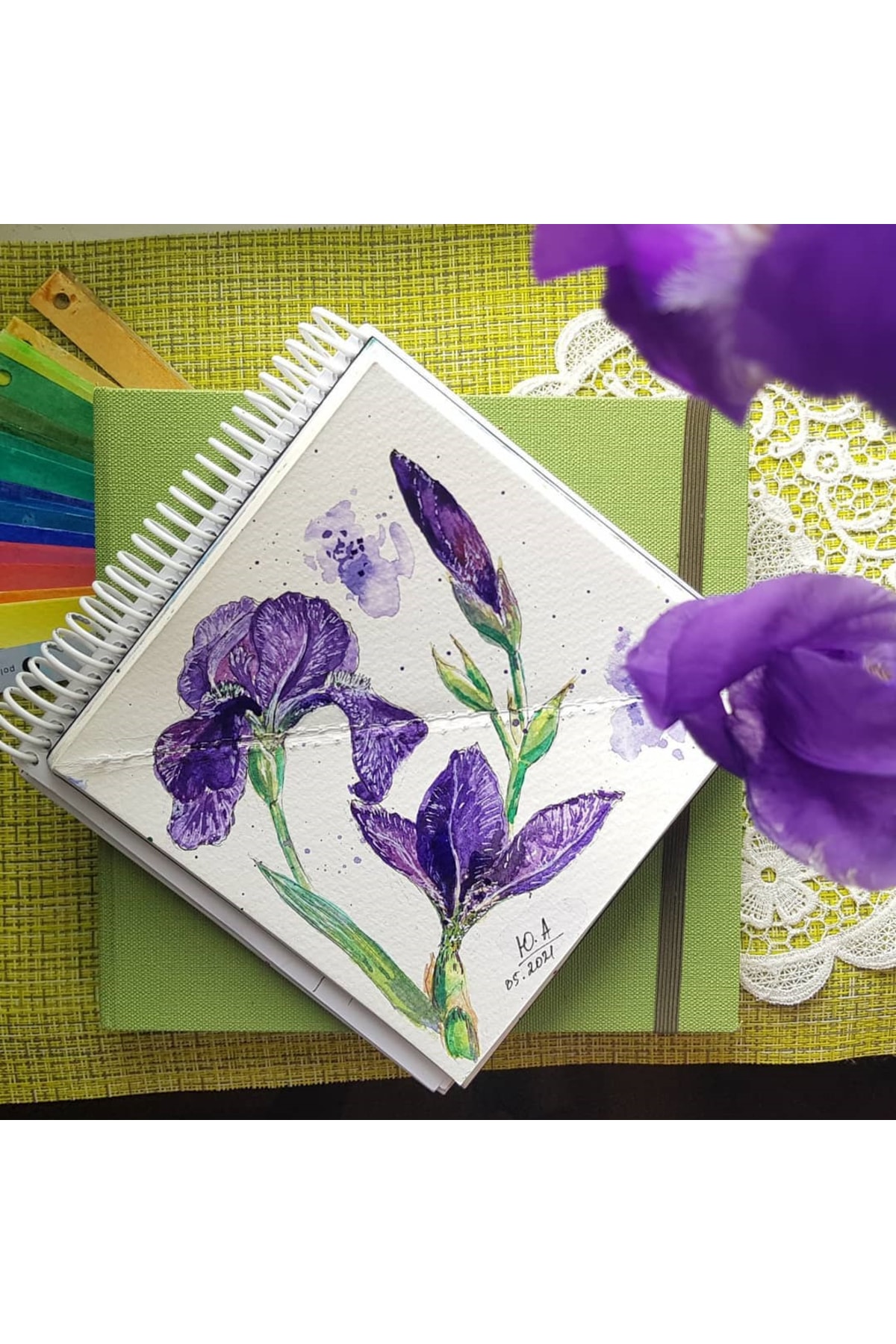 Poli Art Design Süper Set 3ü1 Arada Üçgen Eskiz Defteri Set (suluboya ...