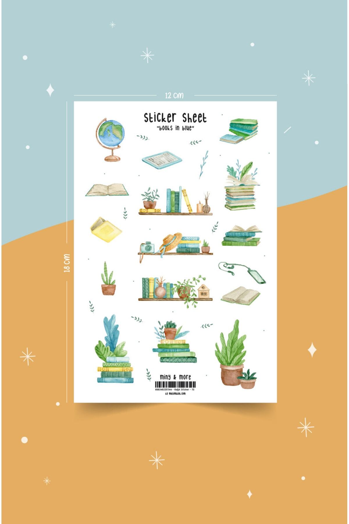 MuslimWalk Books In Blue Mavi Kitaplar Sticker Etiket Seti #73 - Fiyatı ...