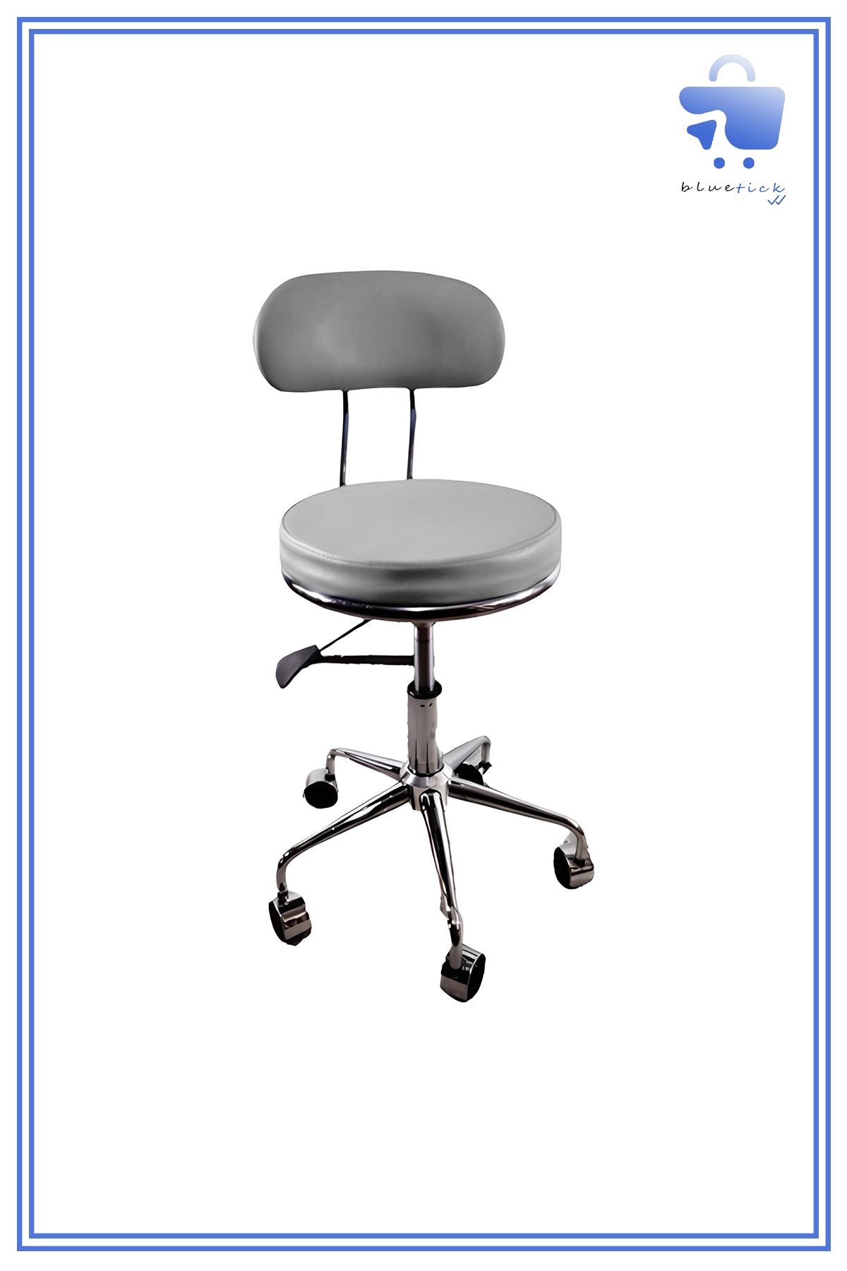 bluetick Arena Mavi Deri Arkalıklı Tekerlekli Tabure Modelleri Fiyatı ...