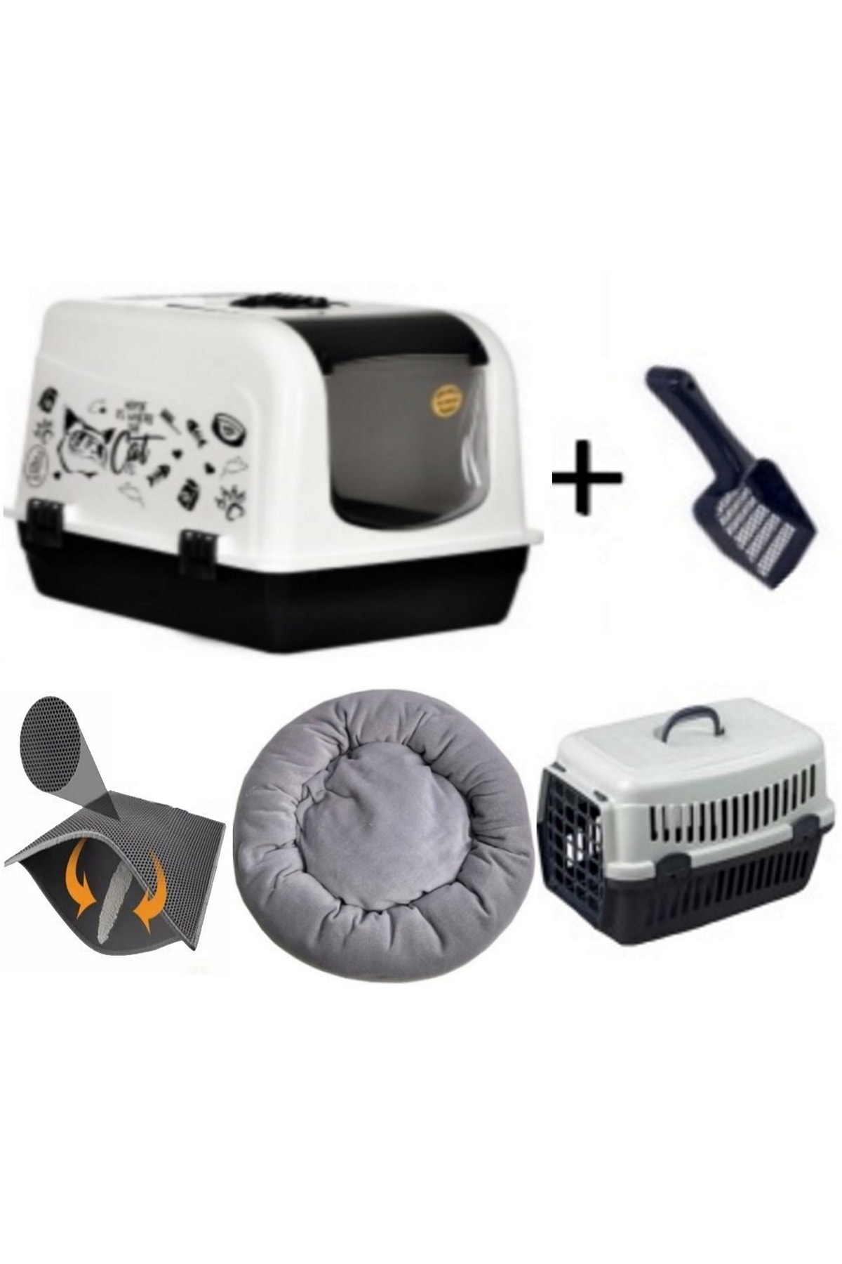 optimal&prime Maxi Kedi Tuvalet Kabı Üsten Açılır ( Kauçuk Paspas ...