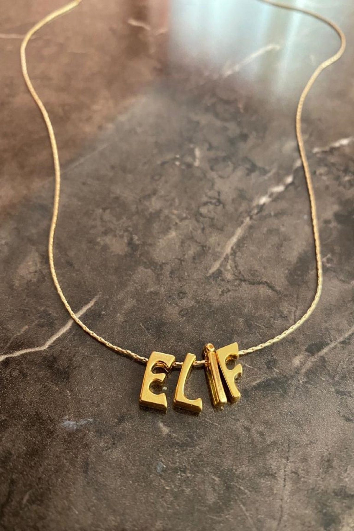 Bourgogne2021 Altın Kaplama Elif Isim Kolye Fiyatı, Yorumları - Trendyol