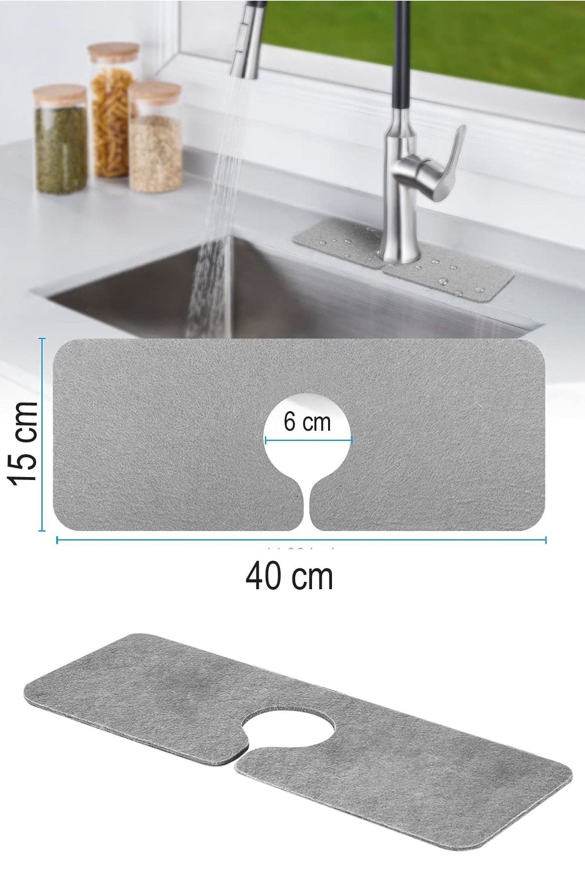 Genel Markalar Evye Mutfak Lavabo Bataryası Musluk Altı Su Emici Matı ...