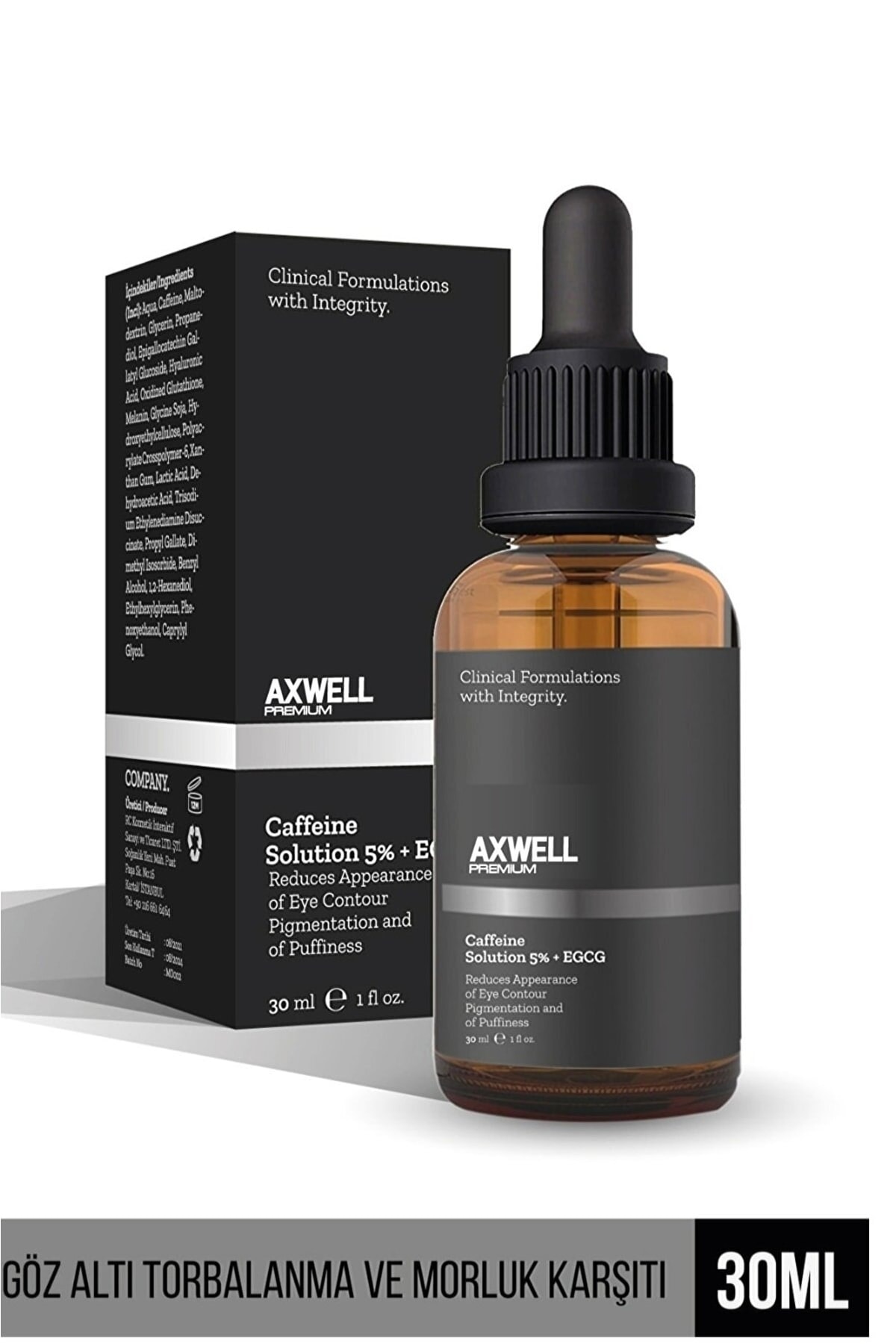 AXWELL PREMIUM Caffeine Solutions 5% Vitamin C Göz Altı Torbalanma Ve ...