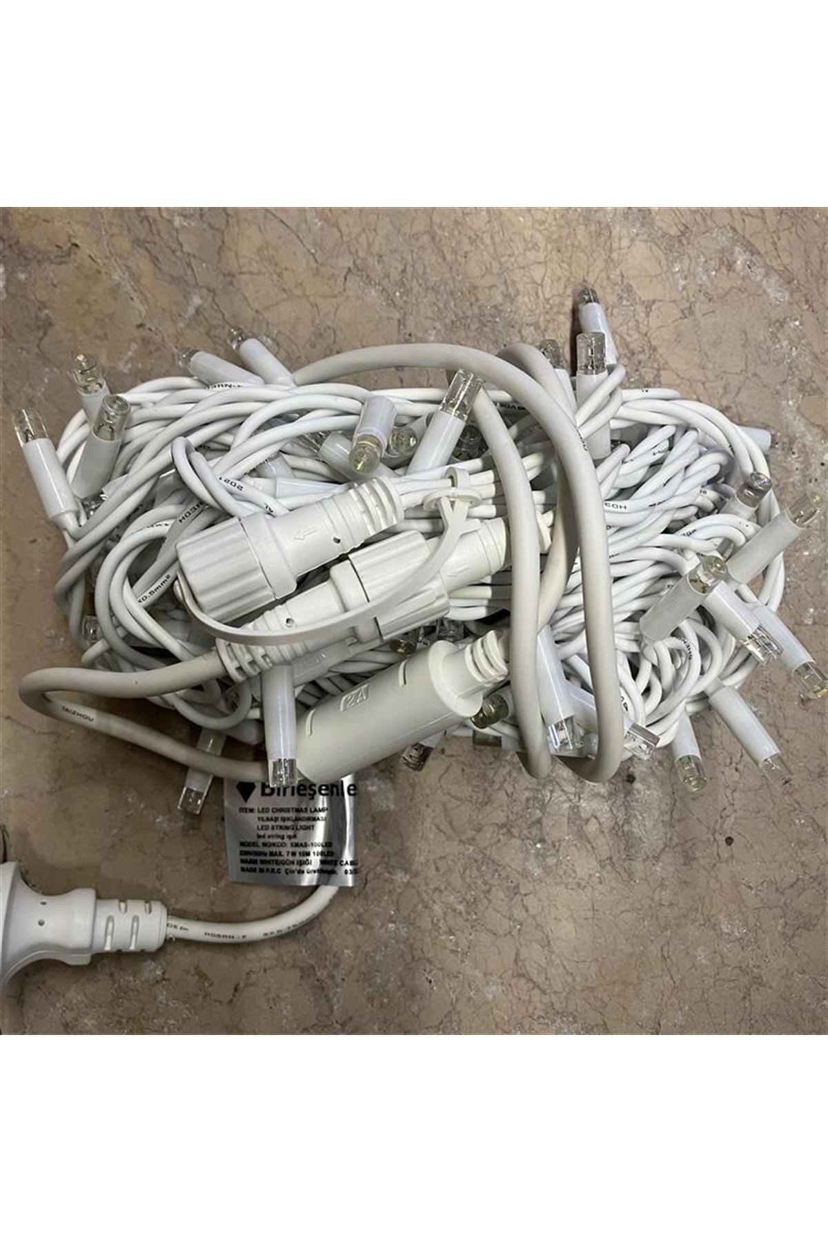Birleşenler Ip Led Işık Ip65 Beyaz Kablo Gün Işığı 10 Metre 100 Led Dış ...