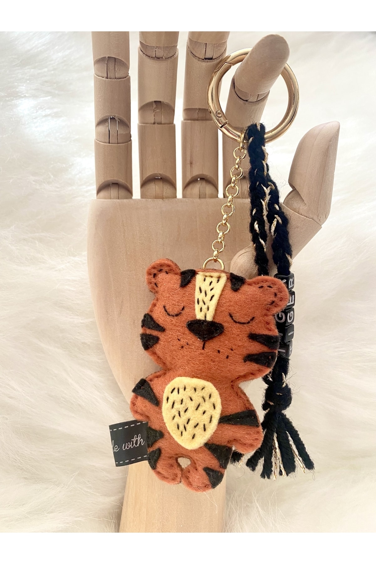 noah est 2021 Kaplan Tiger Anahtarlık - Çanta Süsü - Harf Detaylı hand ...