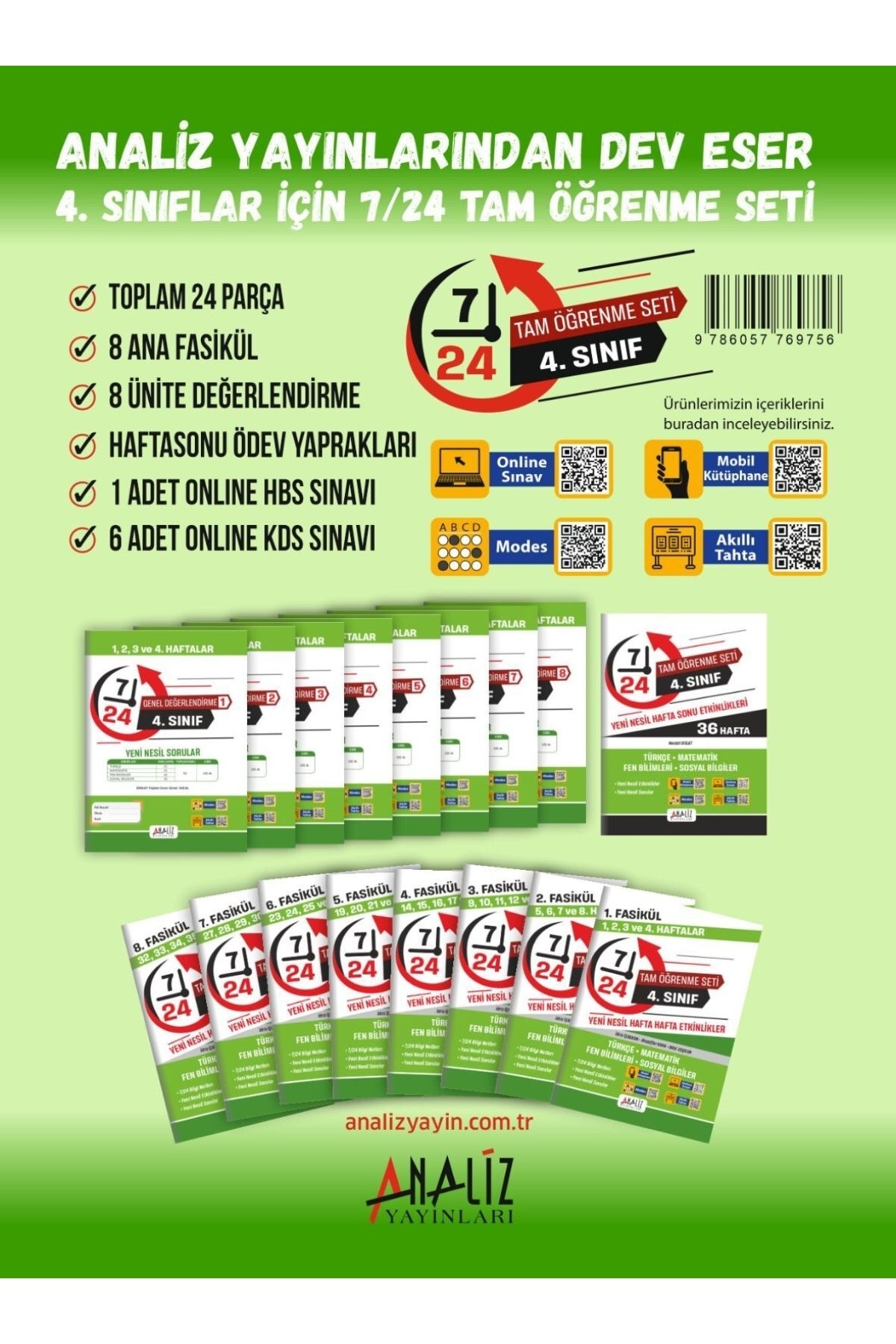 Analiz Yayınları 4.sınıf 7/24 Tam Öğrenme Seti Fiyatı, Yorumları - TRENDYOL