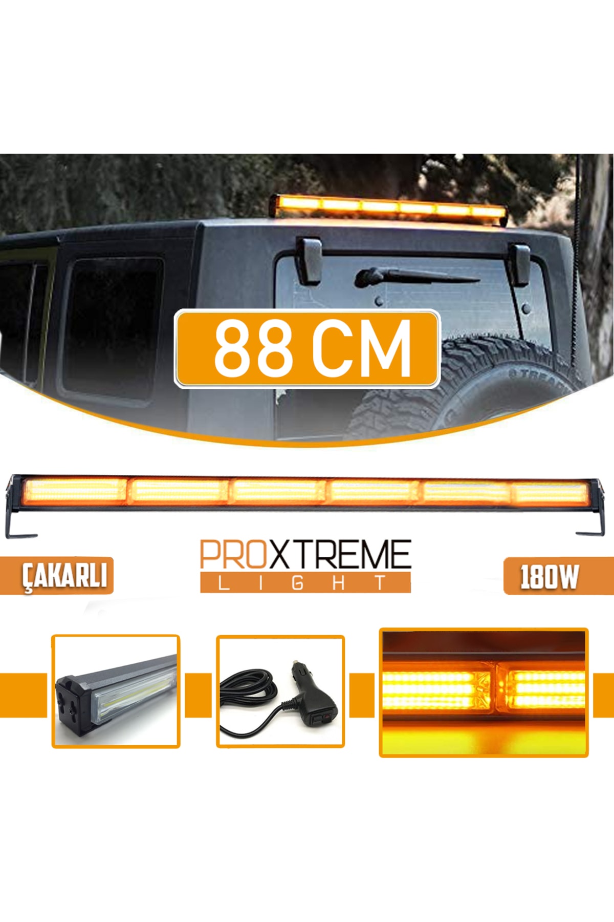 C9 Cob 6 Led 180w Uyumlu Off Road Led Bar Kumandalı Su Geçirmez ...