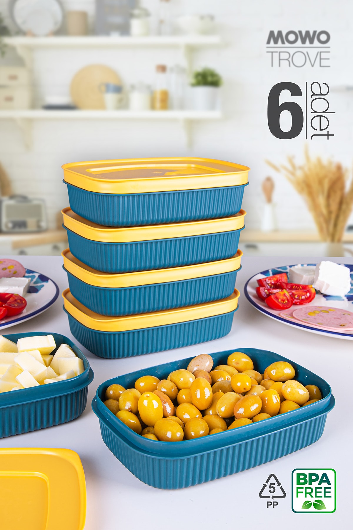 Mowo Home Trove Mini (yeşil) Kapaklı Kahvaltı Buzdolabı Kabı 600ml ...