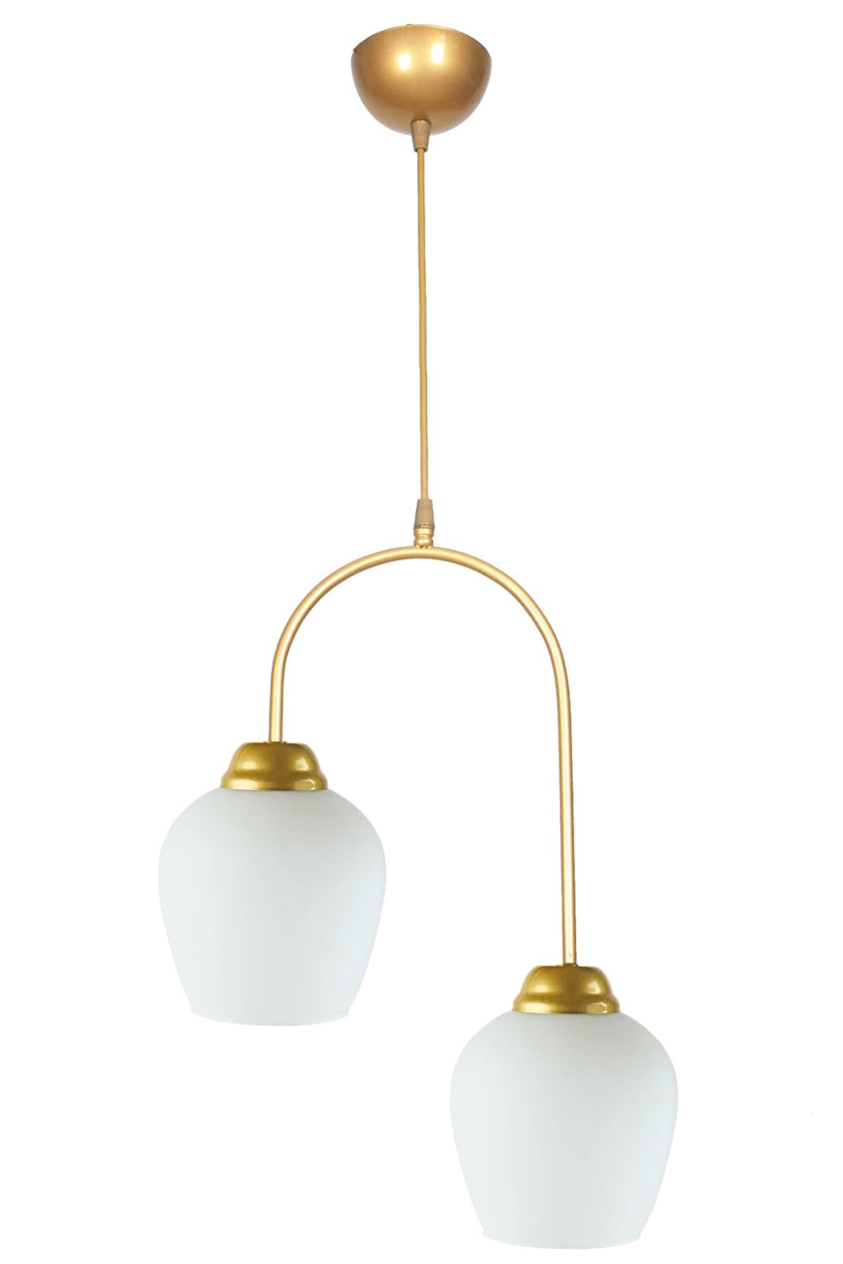 Fer Avize Janin 110 Modern Sarkıt Eskitme Renk Gövde Beyaz Cam Salon ...