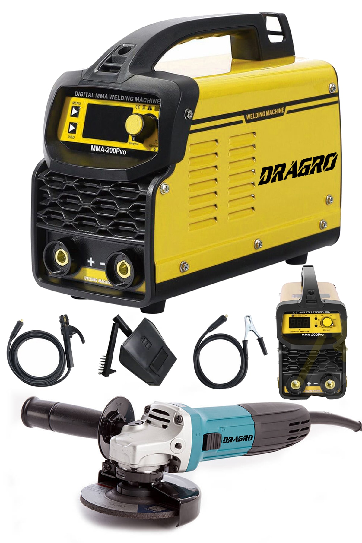 Dragro Germany Technology Çift Kartlı 200 Amper Invertör Kaynak ...
