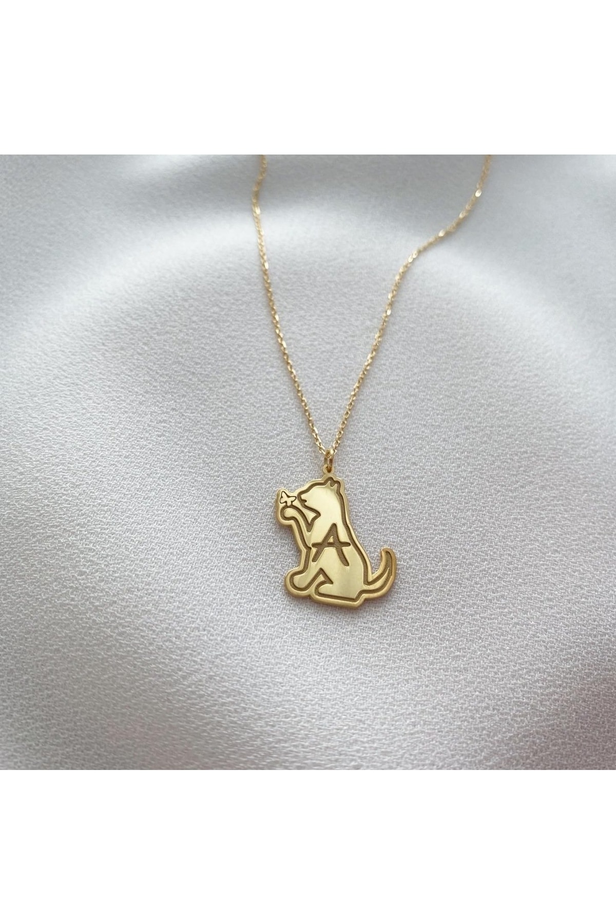 GÜMÜŞ Has Altın Kaplama Kedili Harf 925k Kolye Fiyatı, Yorumları - Trendyol