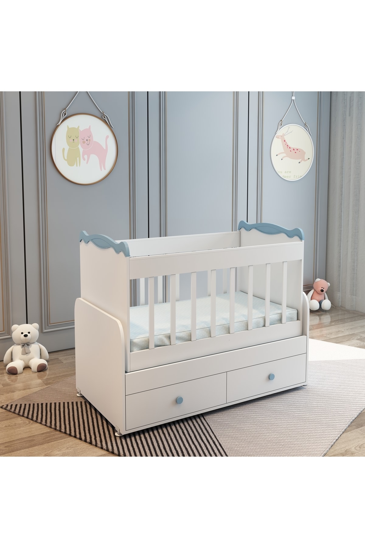 Patiko Furniture Babysun 2 Çekmeceli Beşik (60x120) Fiyatı, Yorumları ...