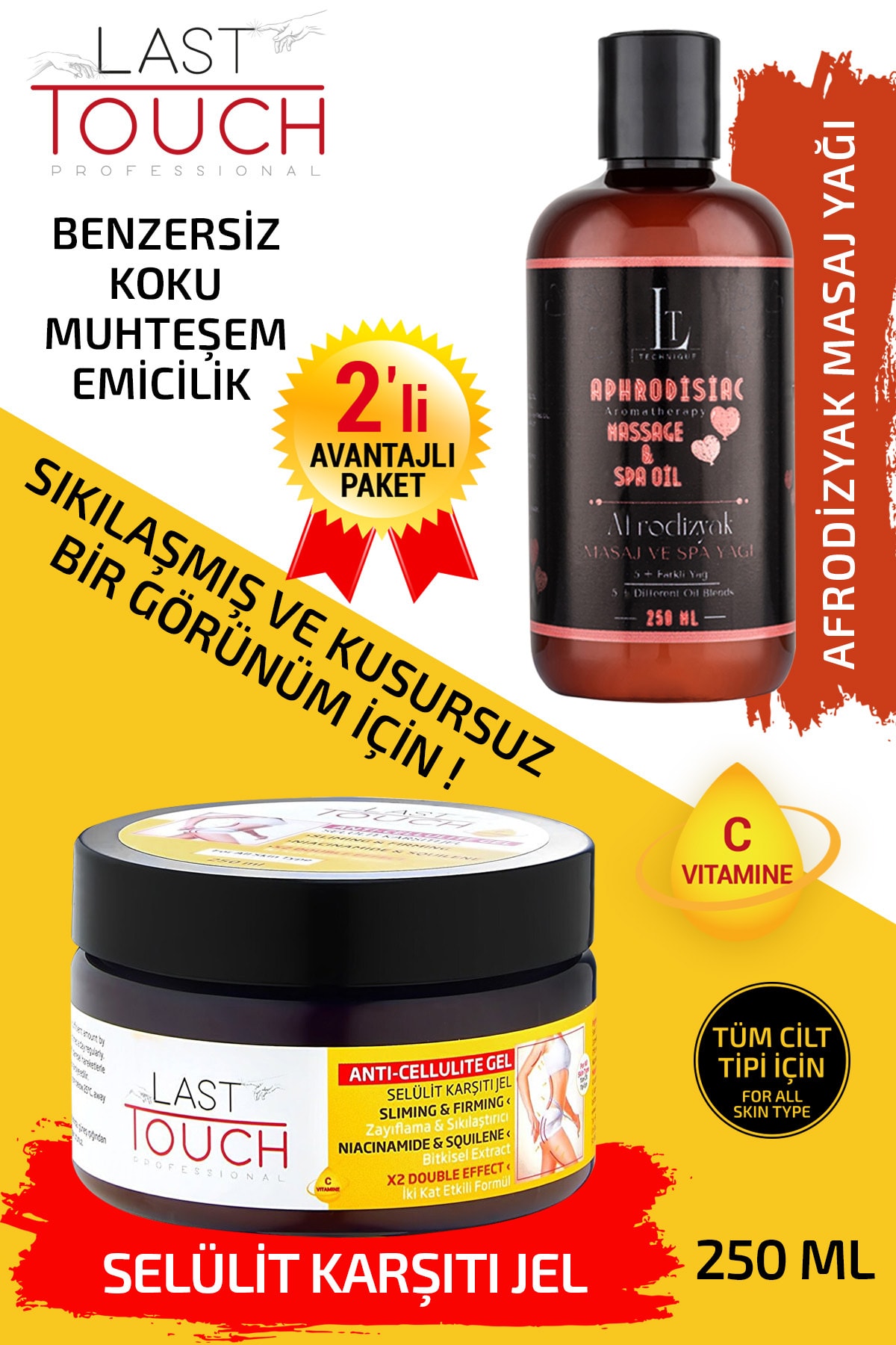 LAST TOUCH 2'li Paket Anti Selülit-çatlak Karşıtı Jel Aromaterapi Masaj ...