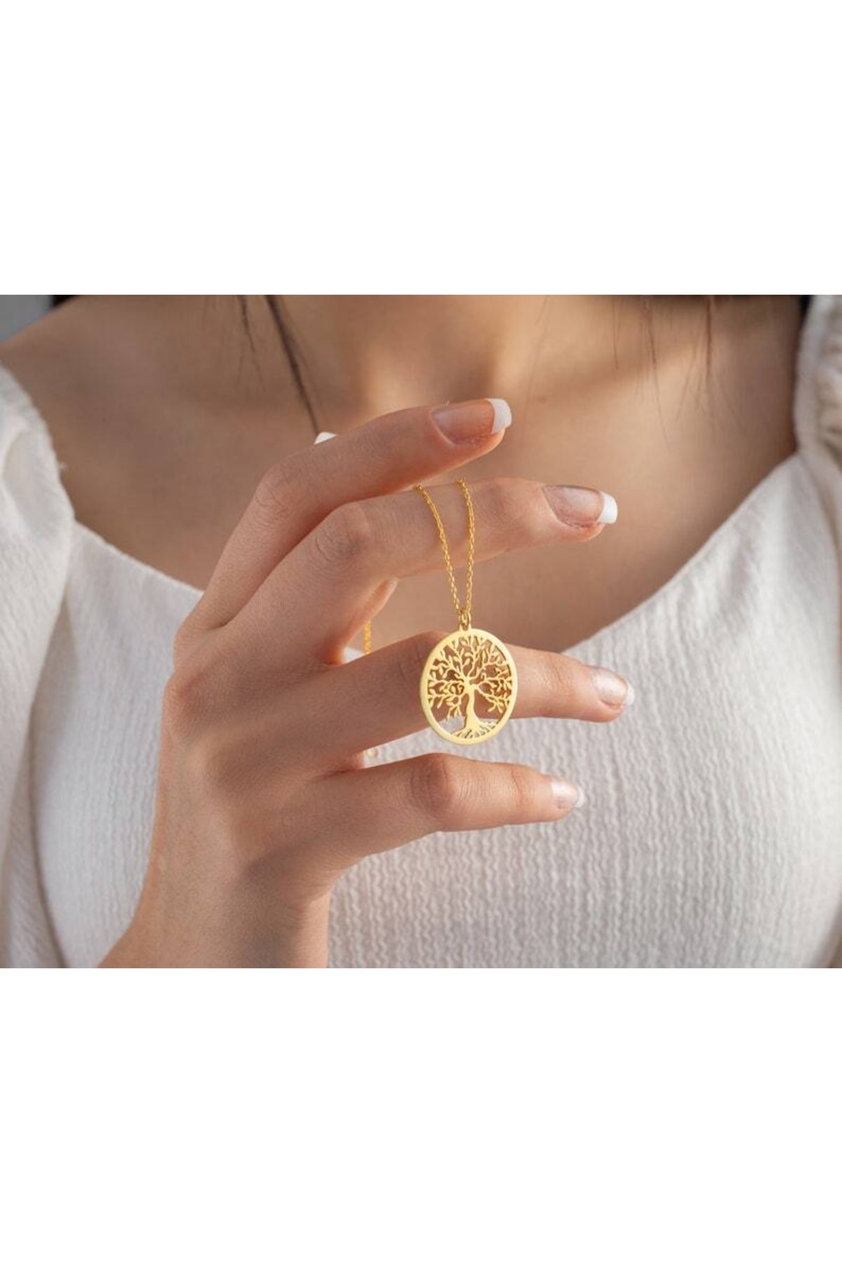 GÜMÜŞ 24 Ayar Has Altın Kaplama Hayat Ağacı Kolye Fiyatı, Yorumları ...