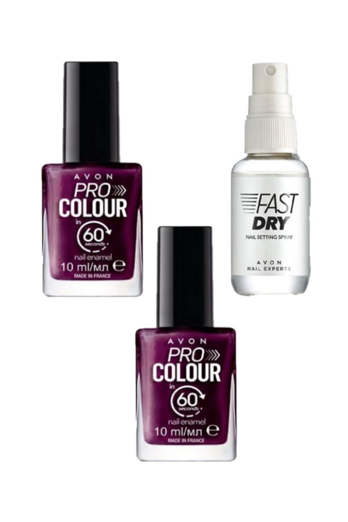 Avon Pro Colour Hızlı Kuruyan Tırnak Cilası Wine On Time (mor) 2 Adet ...