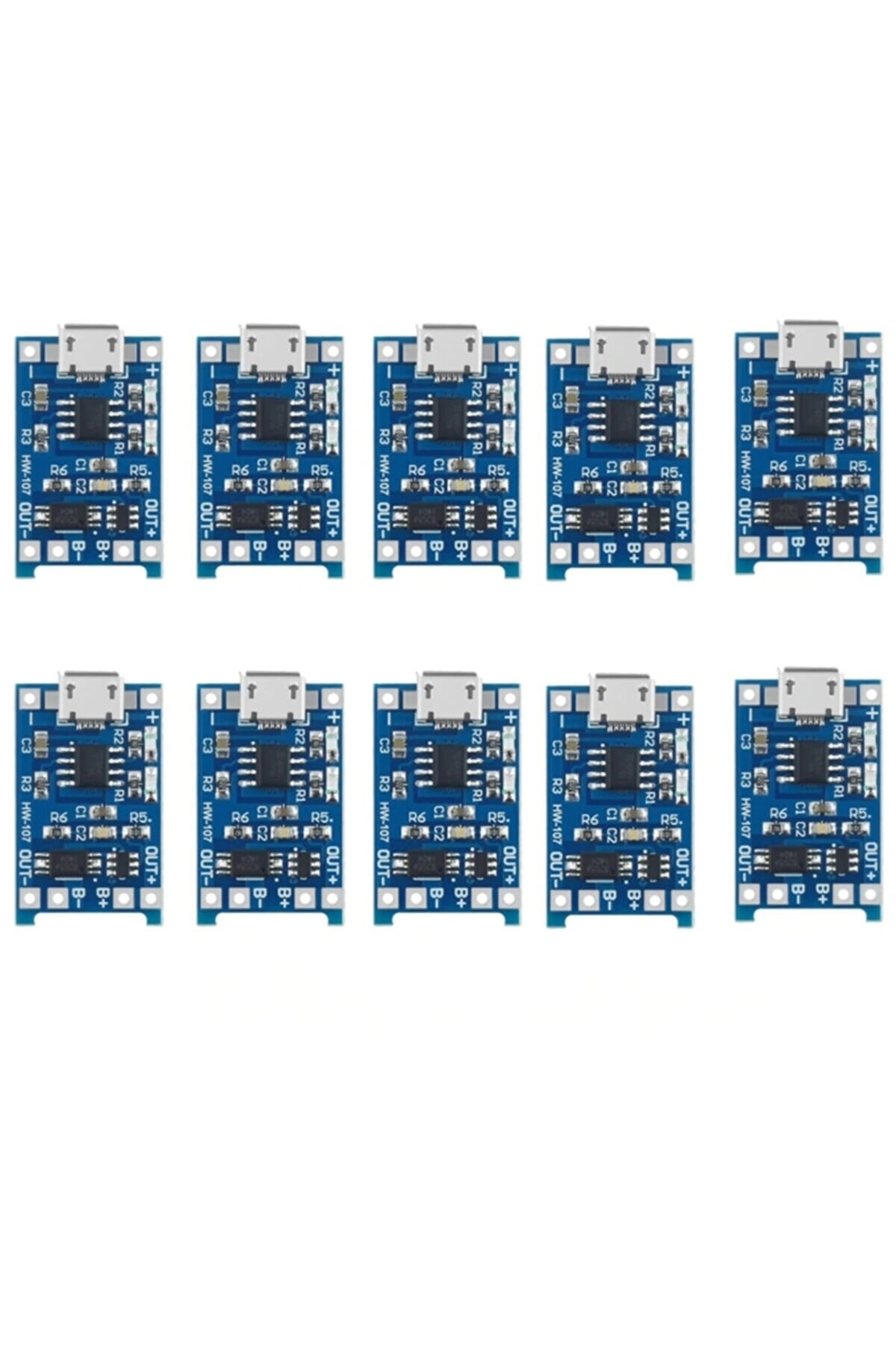 Arduino 10lu Micro Usb Tp4056 Bms 5v 1a Korumalı Lityum Pil Şarj ...