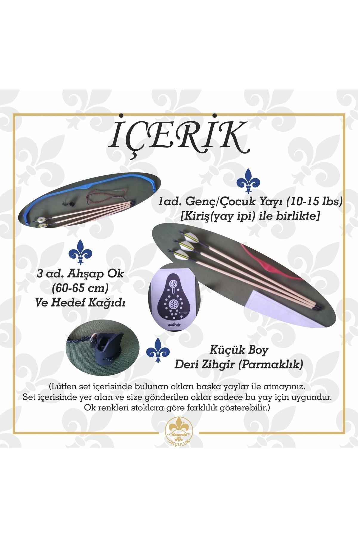 Genel Markalar Kırmızı Geleneksel Okçuluk Başlangıç Genç Ok Yay Seti ...