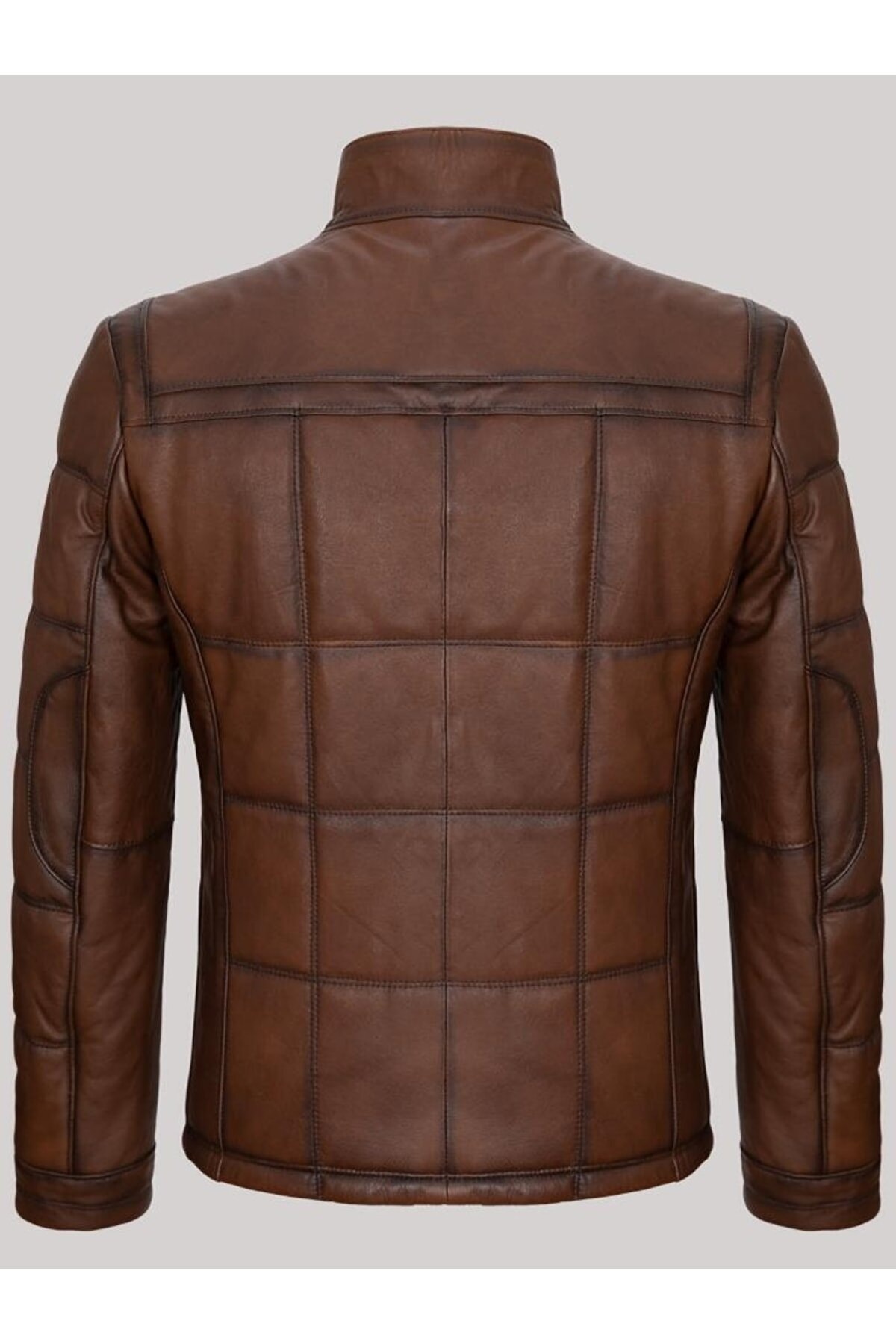 Derimont's Hakiki Deri Kahverengi Işlemeli Erkek Deri Mont Fiyatı ...