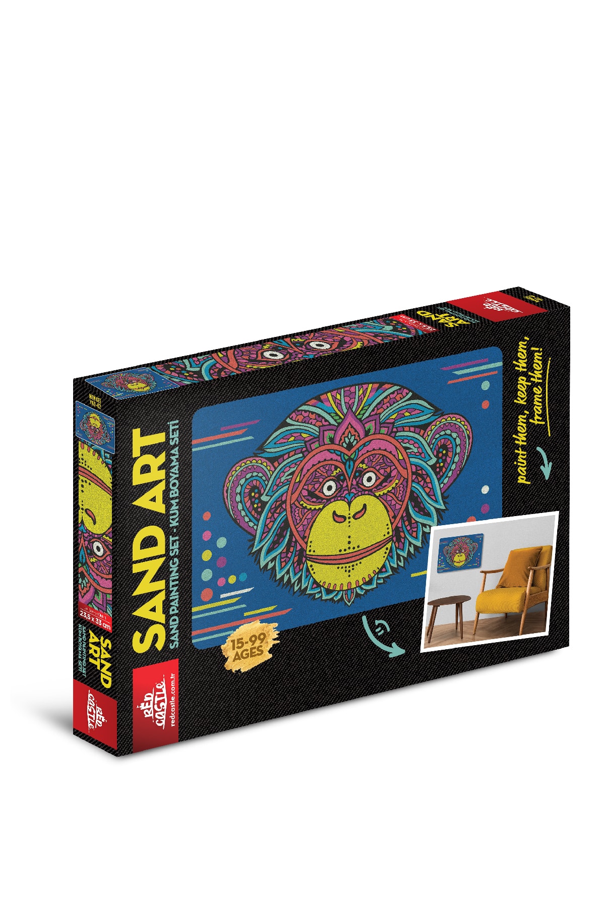 Red Castle Sand Art (KUM SANATI) Maymun, Yetişkin Kum Boyama Aktivite Seti- Yko-02 - Fiyatı ...