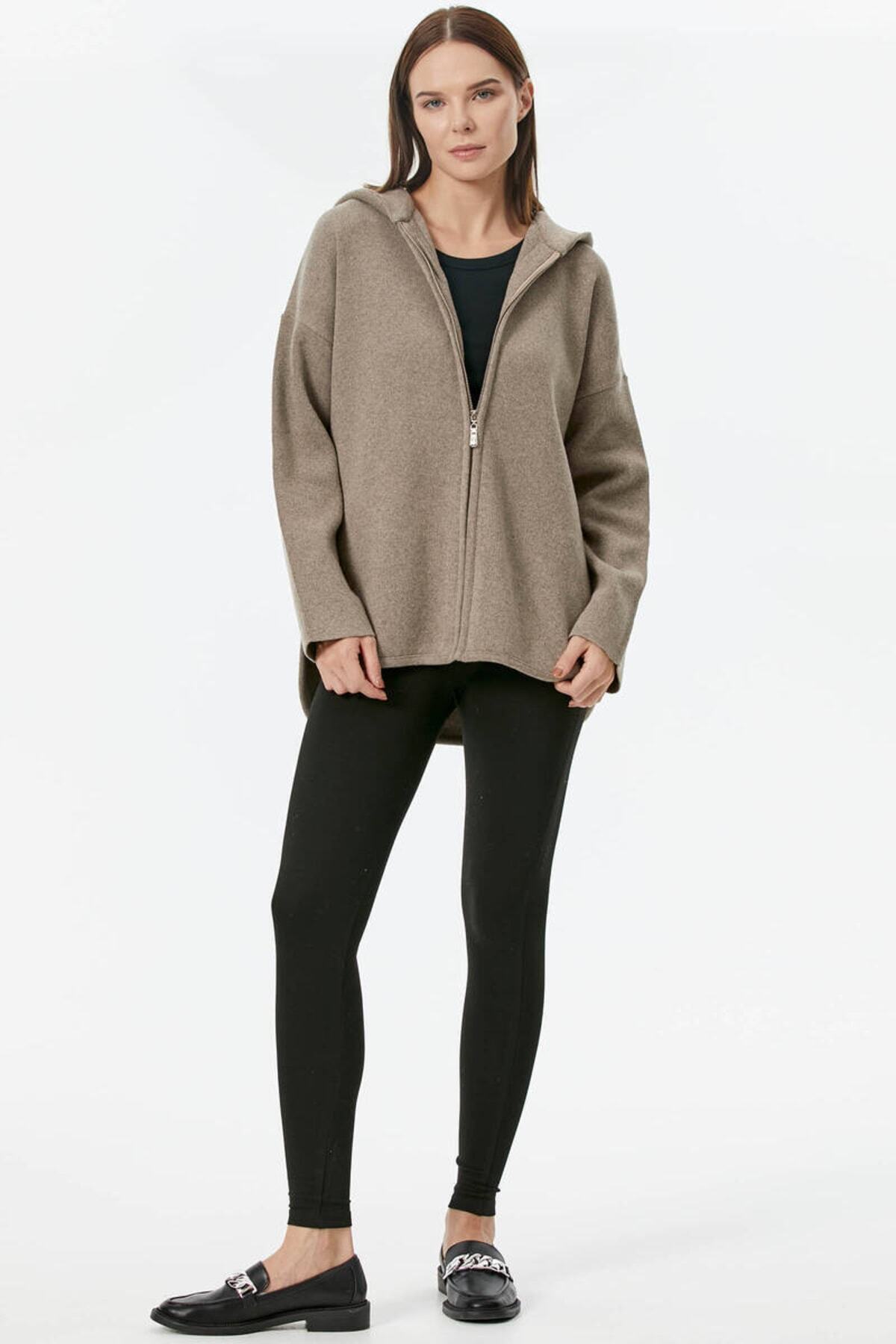 Sementa Çelik Örgü Fermuarlı Kapüşonlu Triko Ceket - Kahve Fiyatı ...