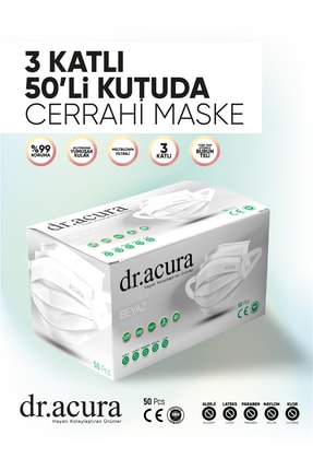 Acura 3 Katlı Meltblown Filtreli Ipli Maske 1 Kutu/50 Adet - Fiyatı ...
