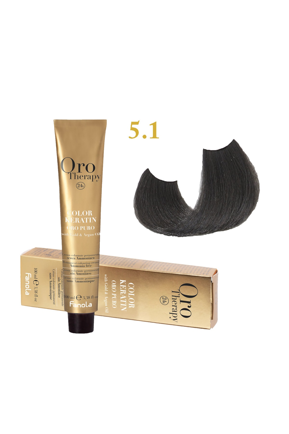 Fanola Oro Therapy 24k Color Keratin With Gold & Argan Oil 100ml ...