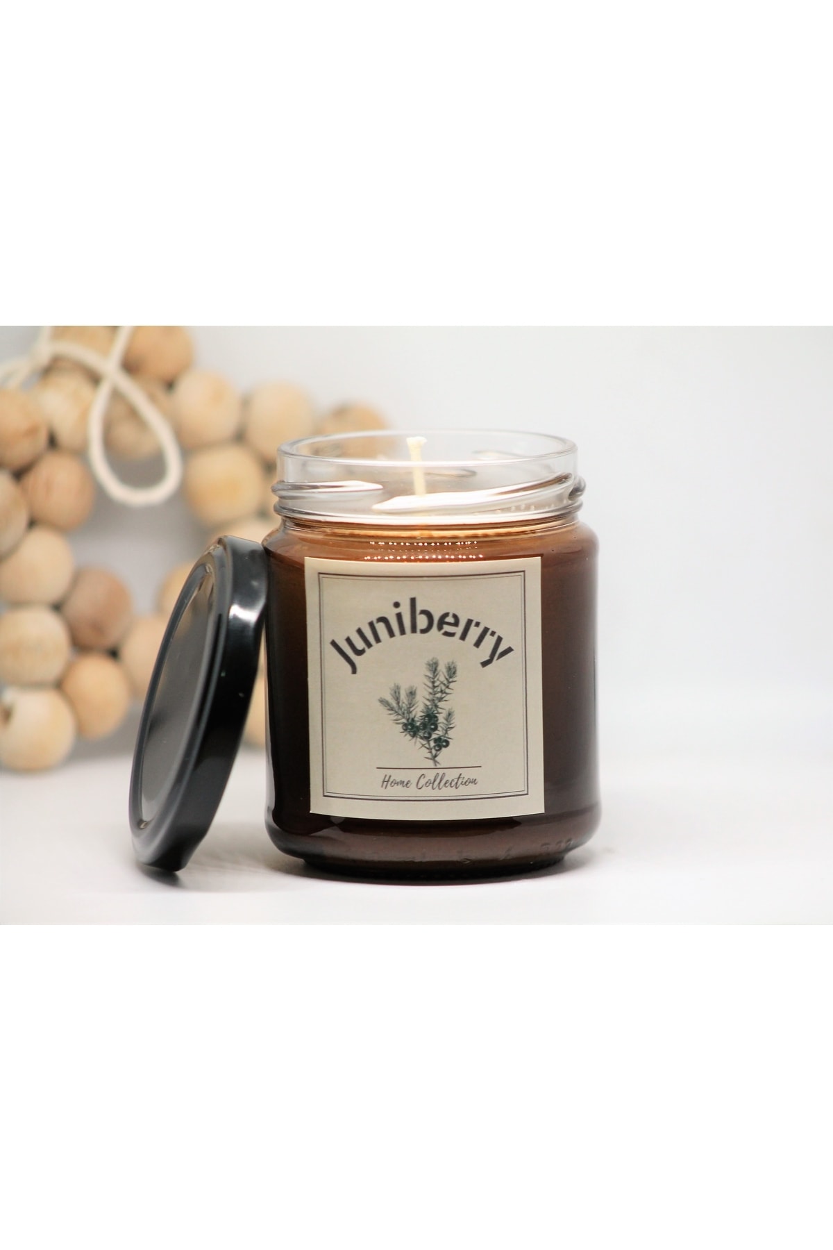 Juniberry Siyah Kapaklı Amber Kavanoz Soya Wax Doğal Mum 210cc Fiyatı ...