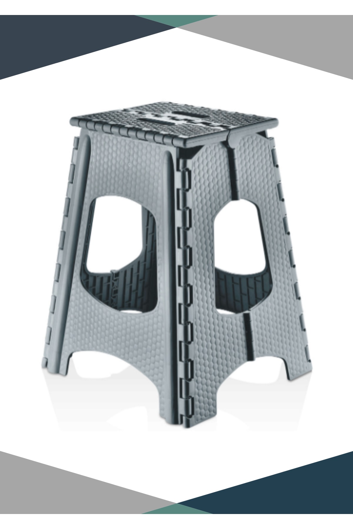 Gretta 1 Adet Antrasit Katlanır Tabure Sert Plastik - Taşınabilir Büyük ...