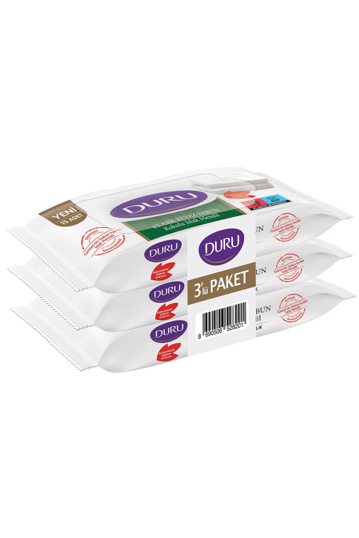 Duru Beyaz Sabun Kokulu Islak Mendil 6x15 Adet - Fiyatı, Yorumları