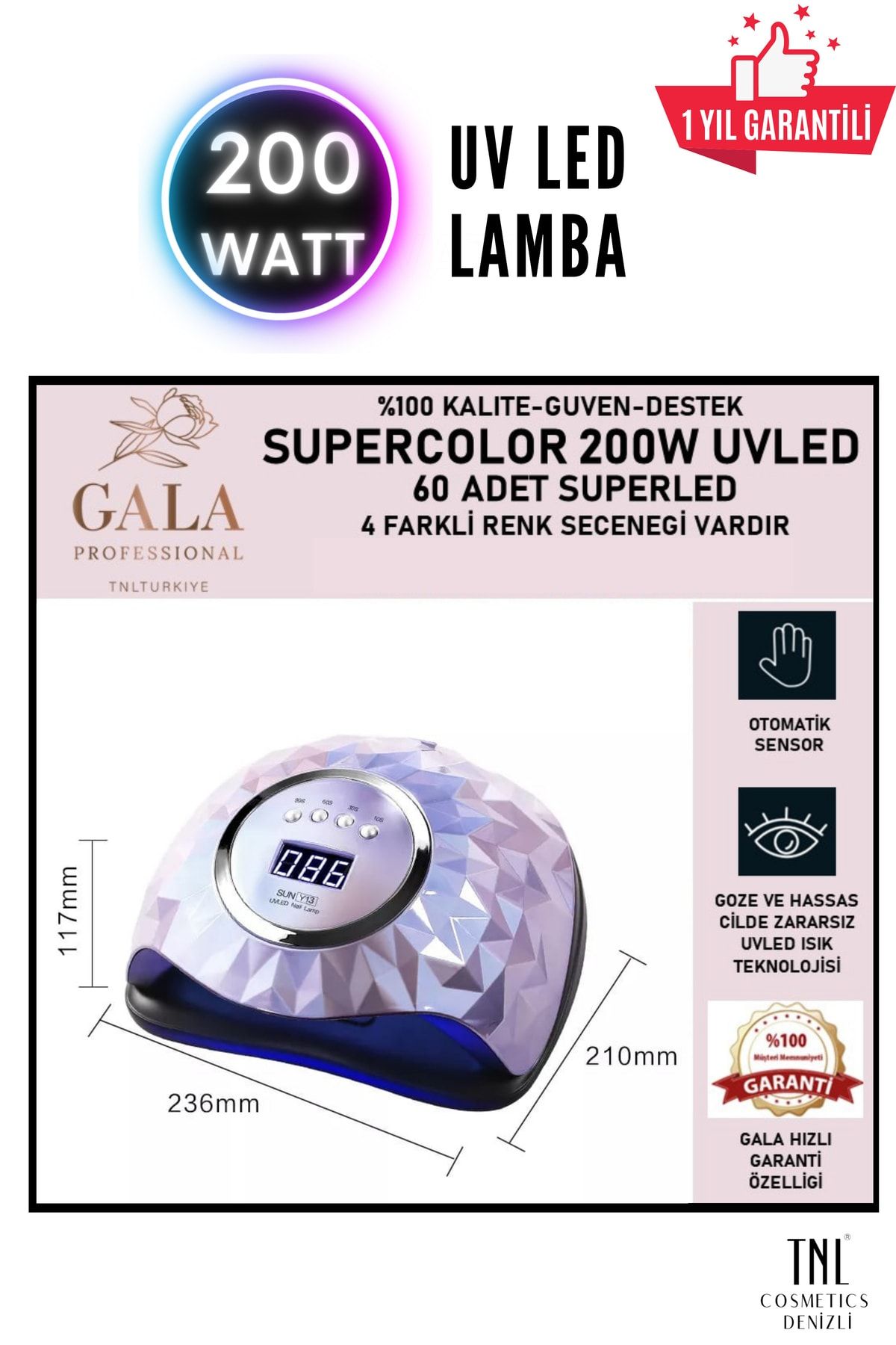 tnl professional Protez Tırnak Kalıcı Oje Uv Led Lamba Fiyatı ...