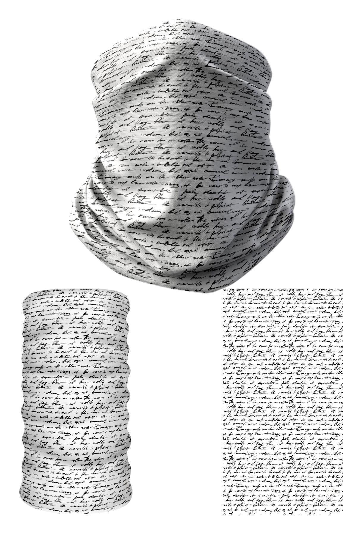 e-Taktik Extreme El Yazısı Mektup Desenli Boyunluk Bandana Buff Baf ...